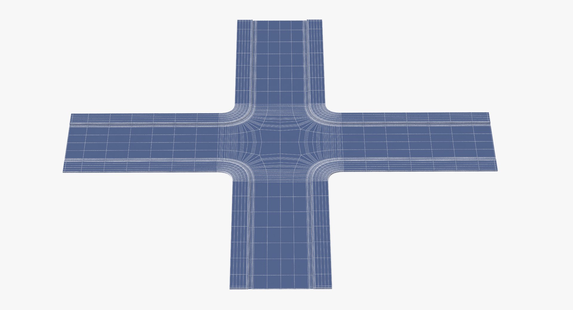2 Lane Street Intersection C4d