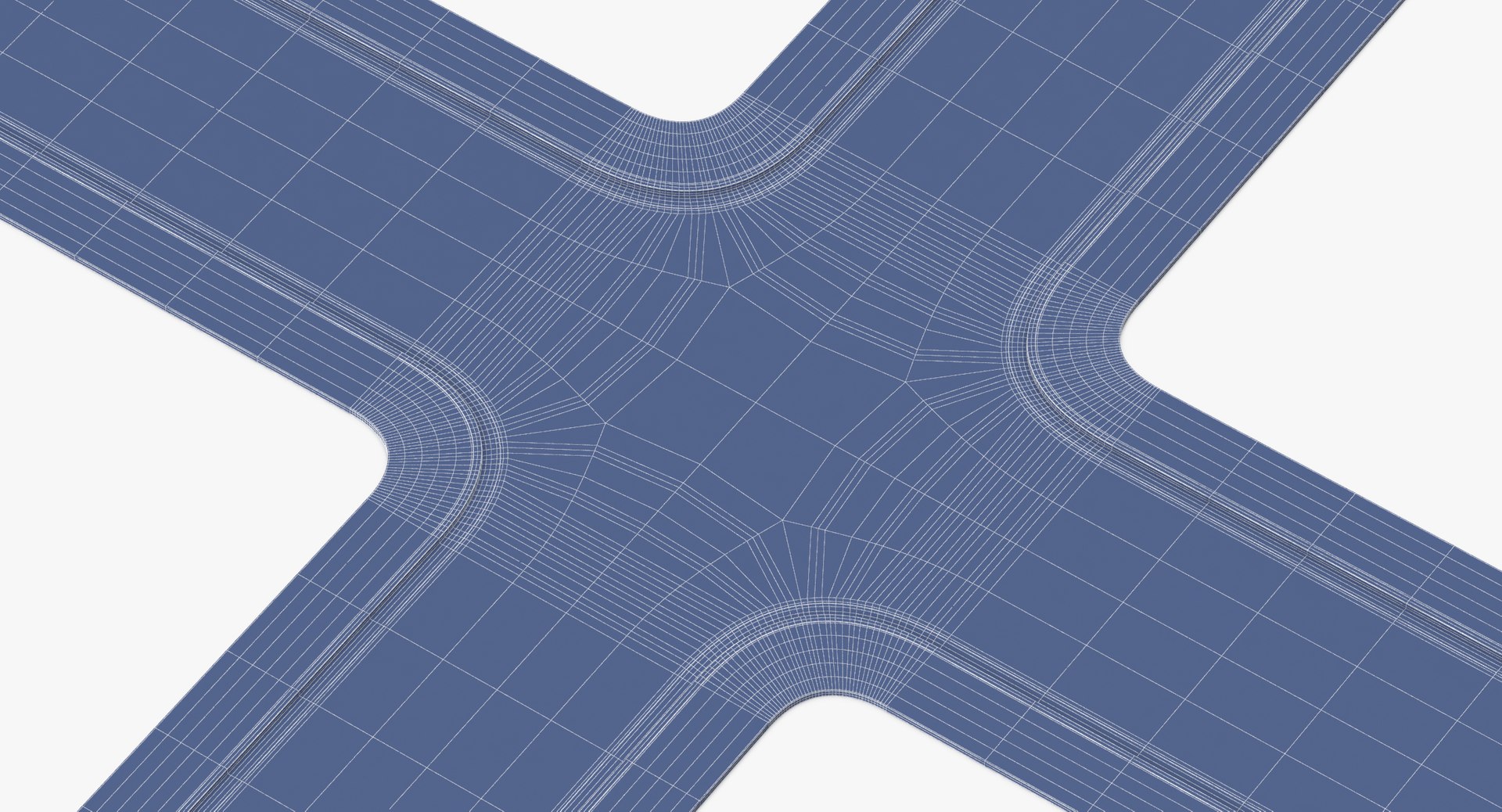 2 Lane Street Intersection C4d