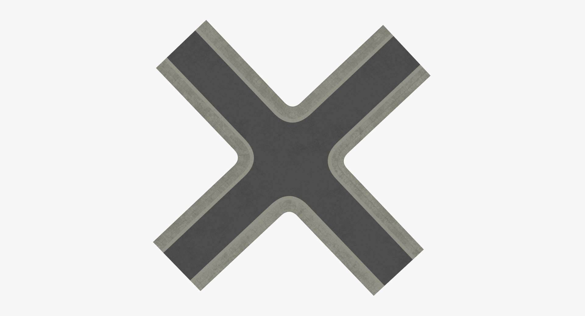 2 Lane Street Intersection C4d