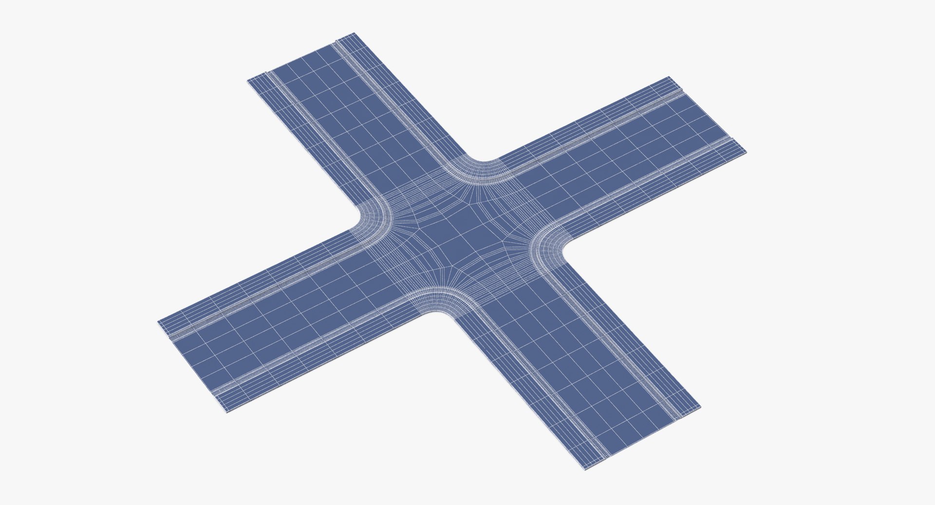 2 Lane Street Intersection C4d