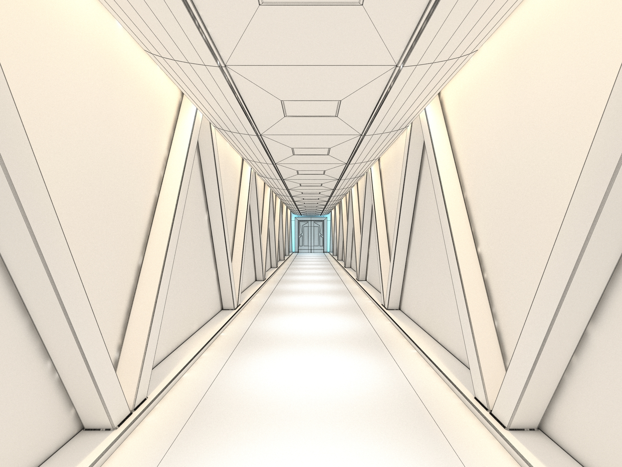 3D corridor realistic - TurboSquid 1419551
