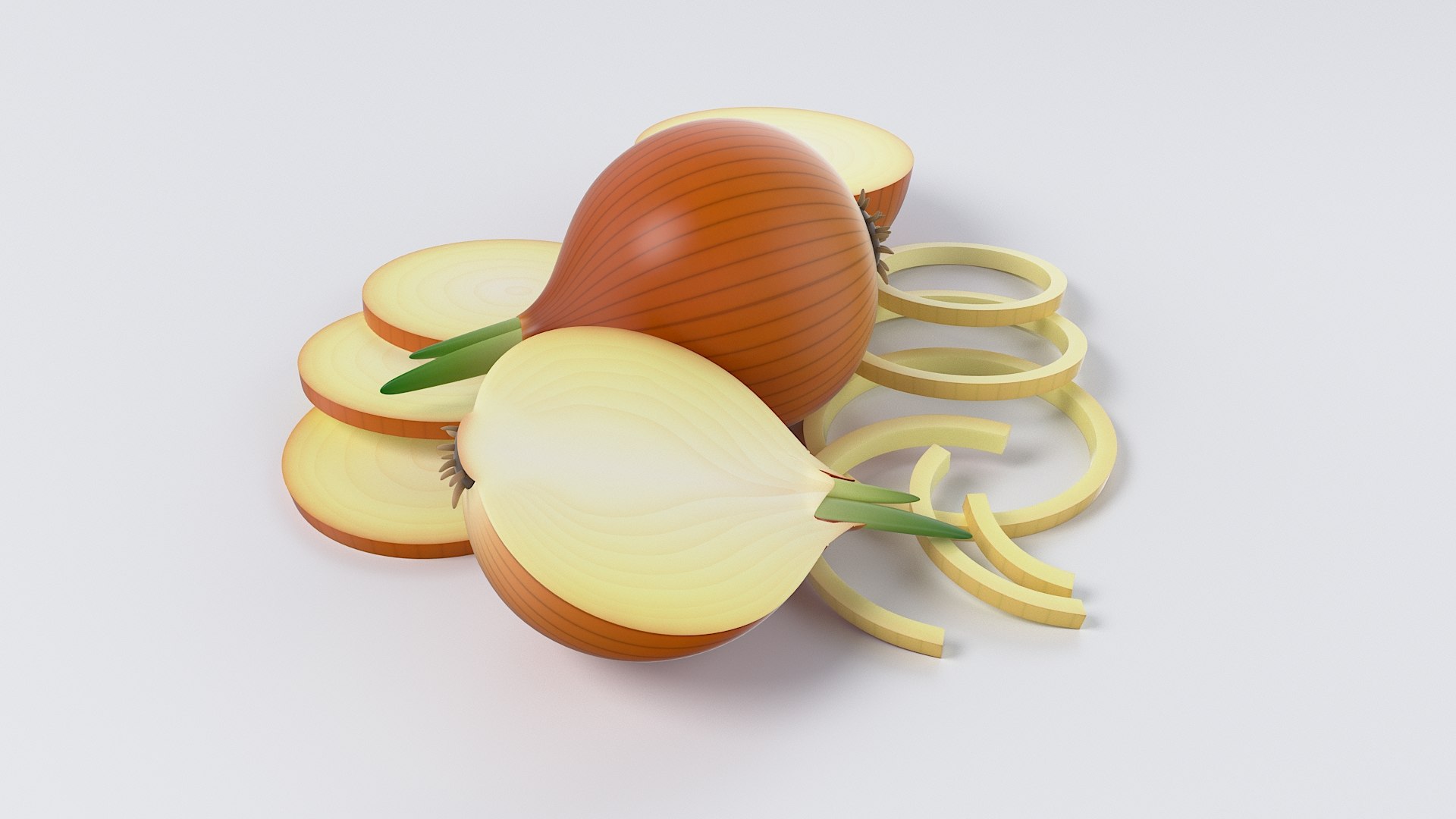 Cartoon Yellow Onion 3D - TurboSquid 2070367