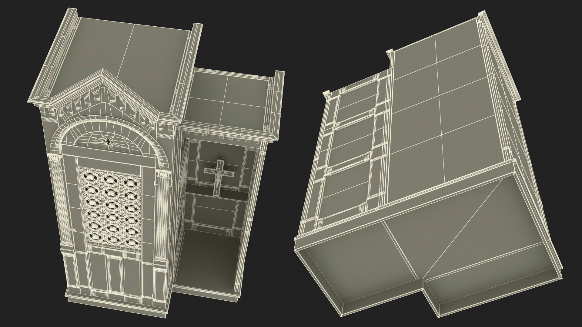 3D Confessional Maple Wood - TurboSquid 2238371