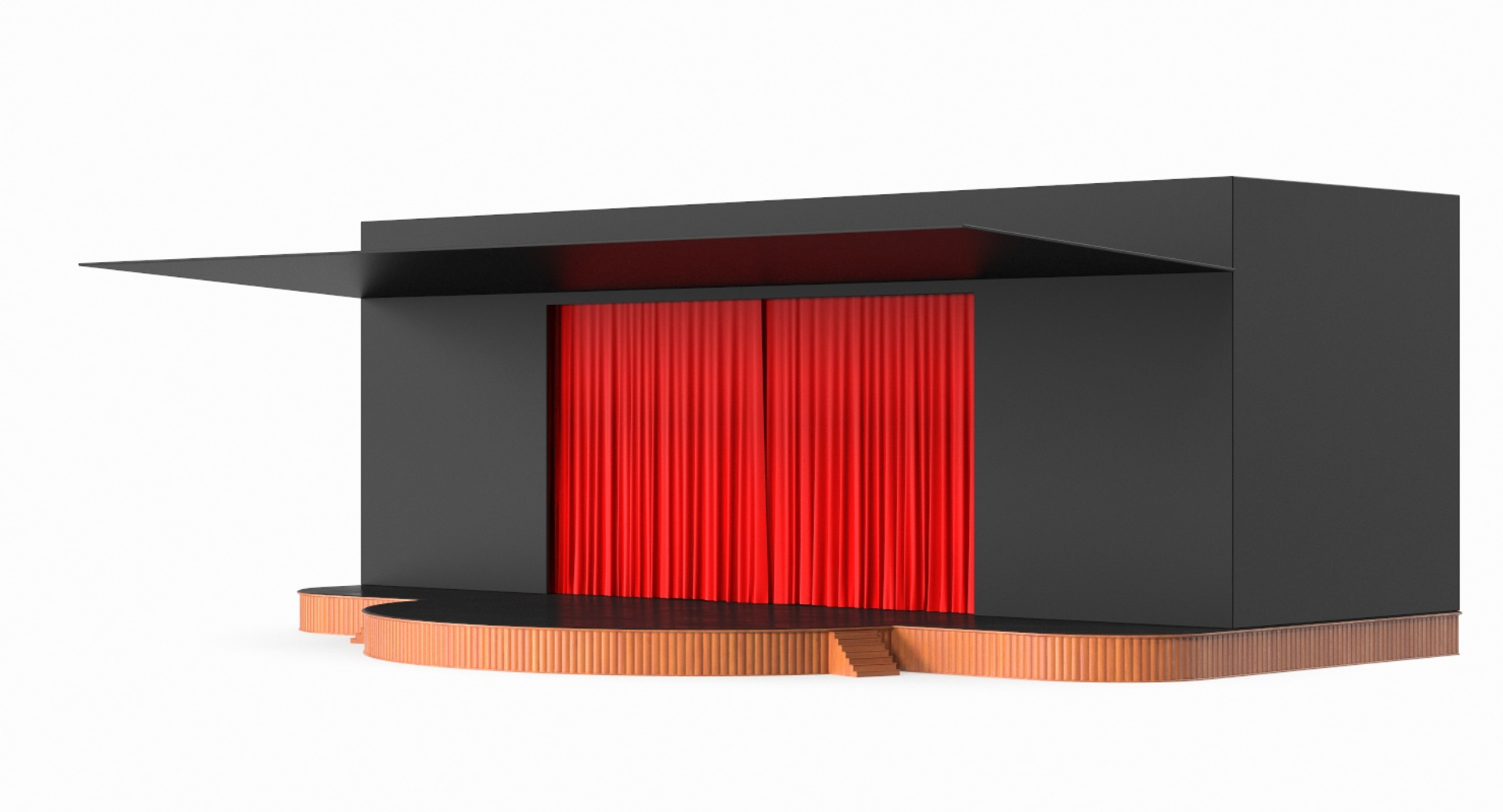 Simple theater stage 3D model - TurboSquid 1417922