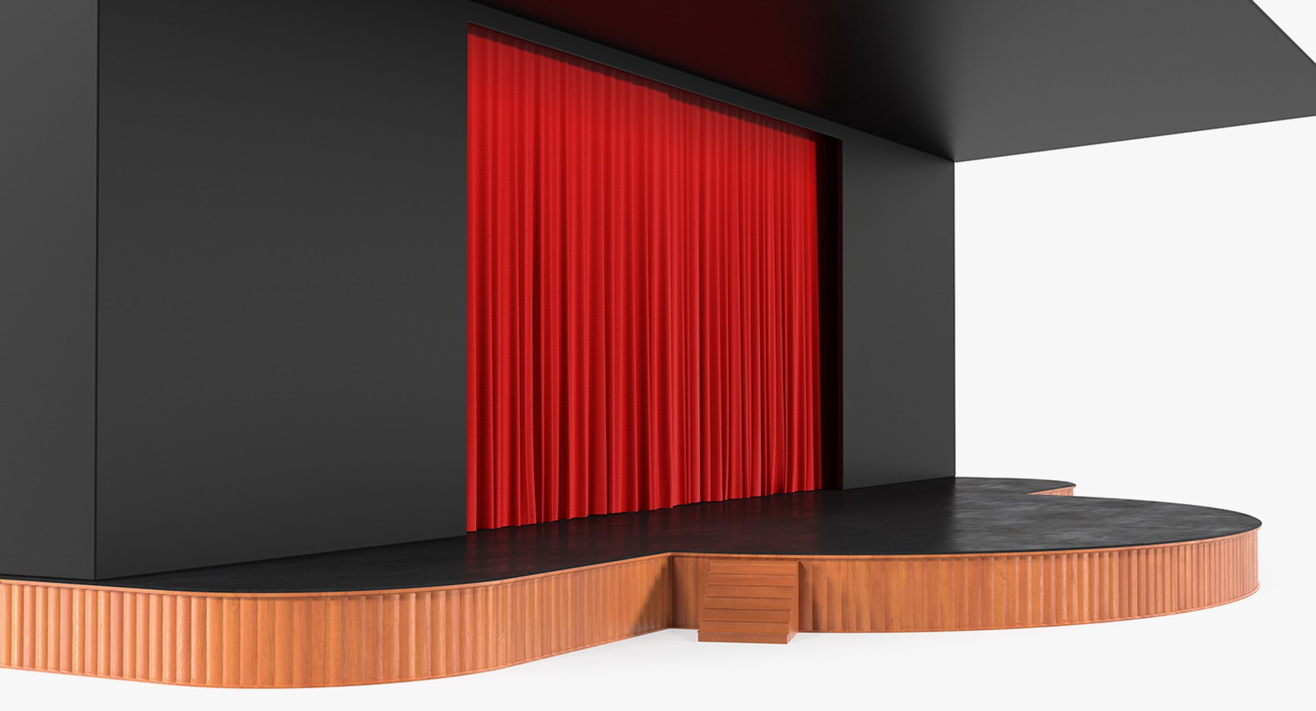 Simple theater stage 3D model - TurboSquid 1417922