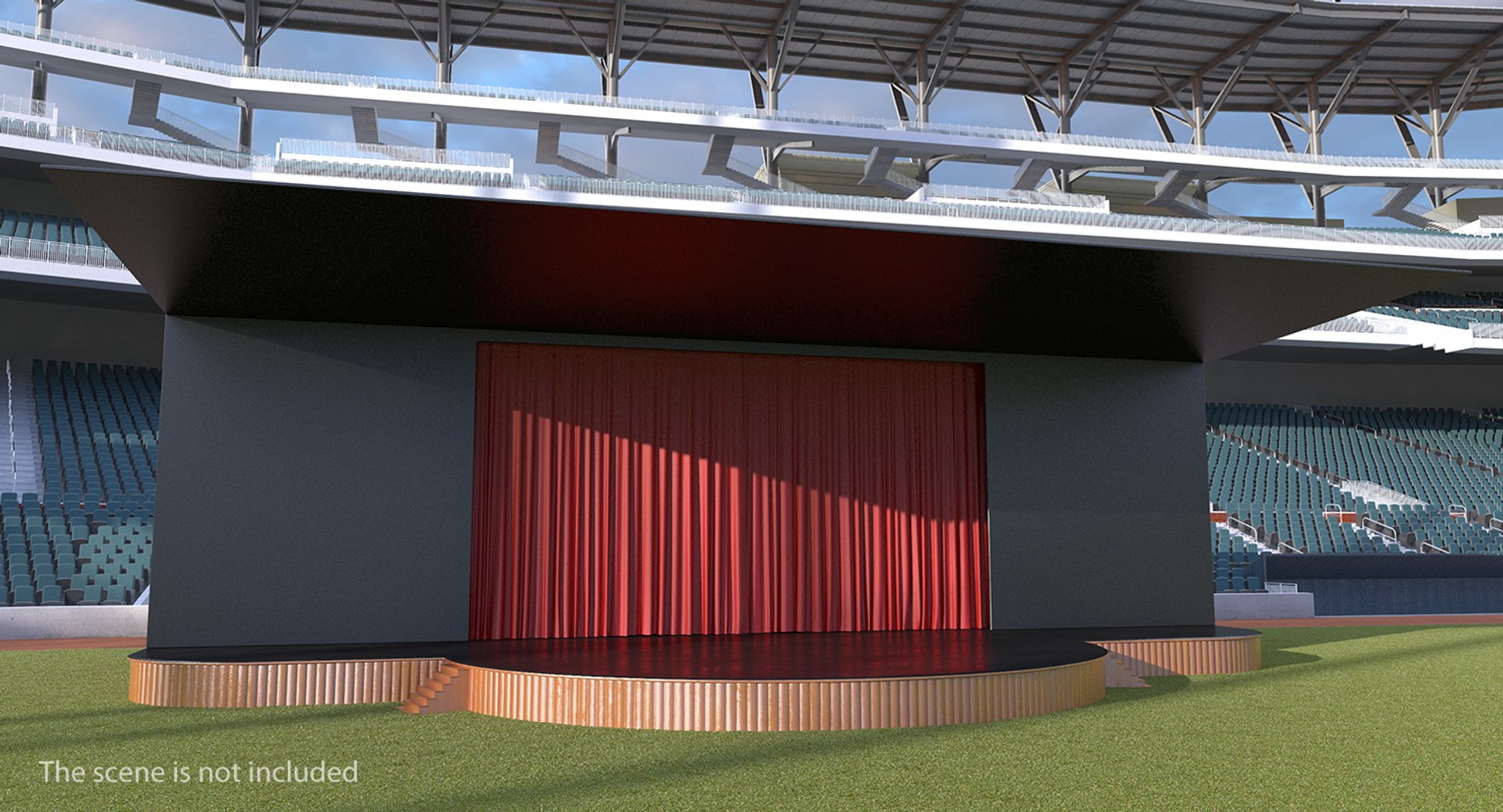Simple theater stage 3D model - TurboSquid 1417922