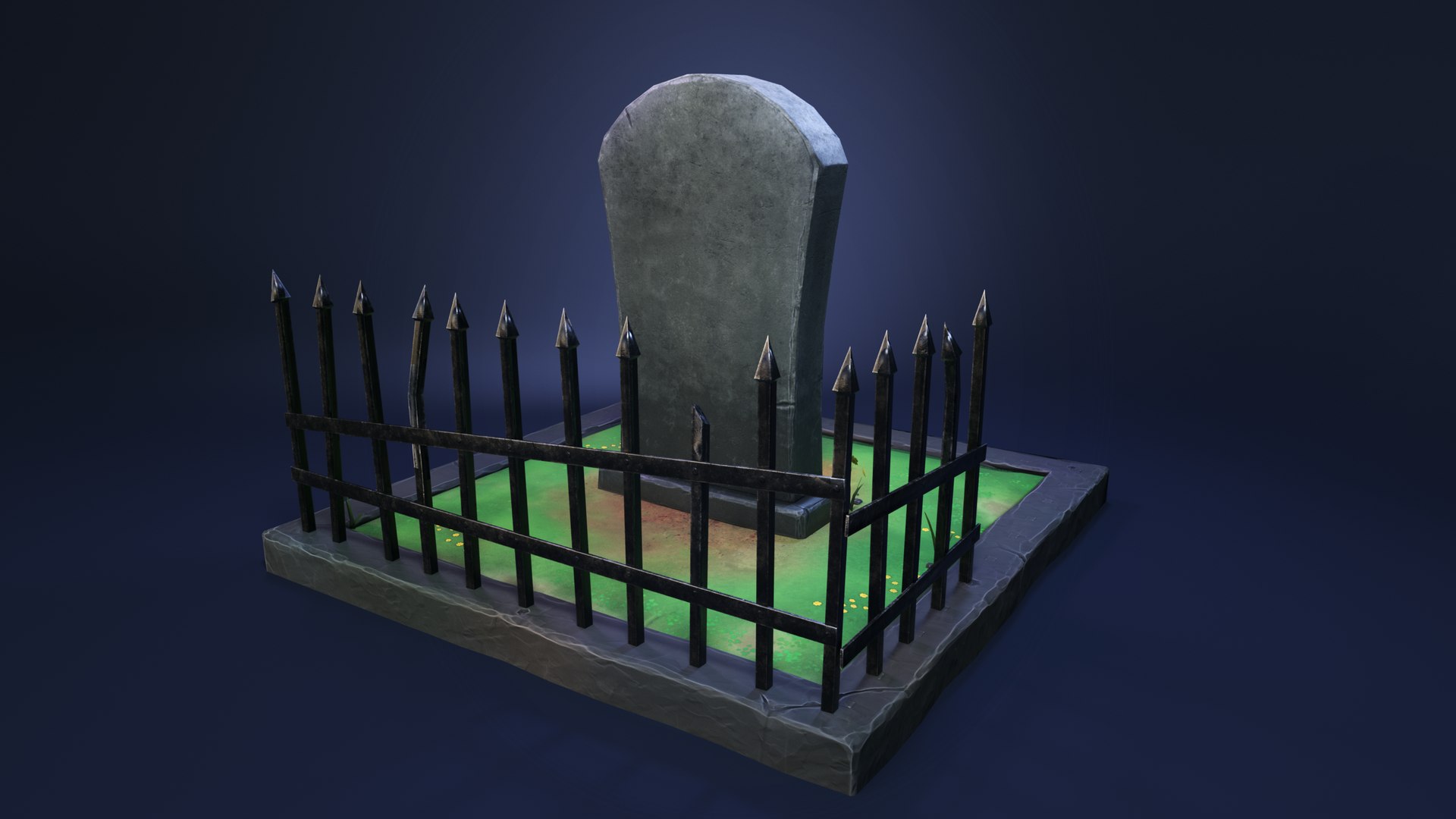 Stylized Gravestone Arch Grave 3D Model - TurboSquid 1576289