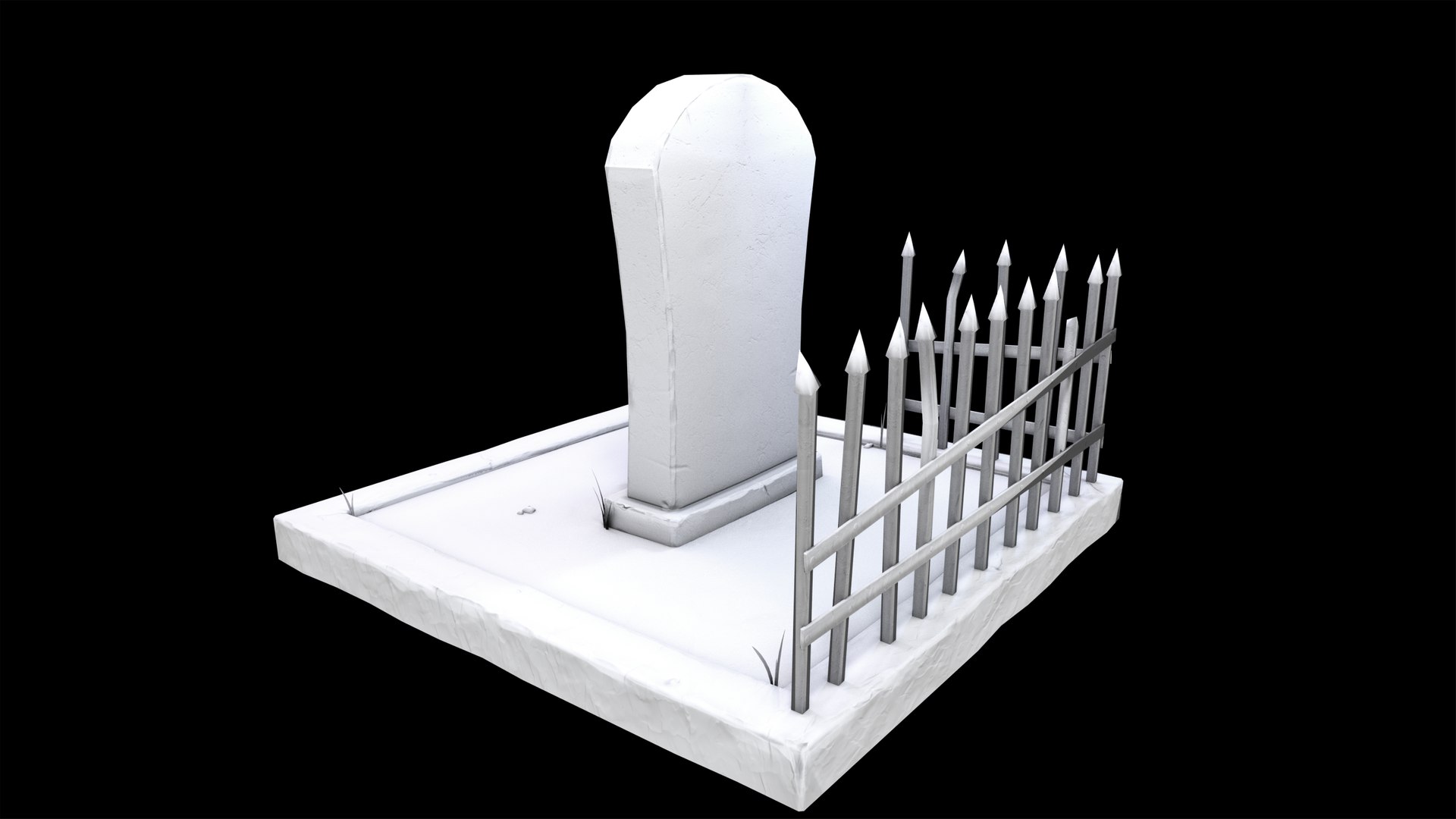 Stylized Gravestone Arch Grave 3D Model - TurboSquid 1576289