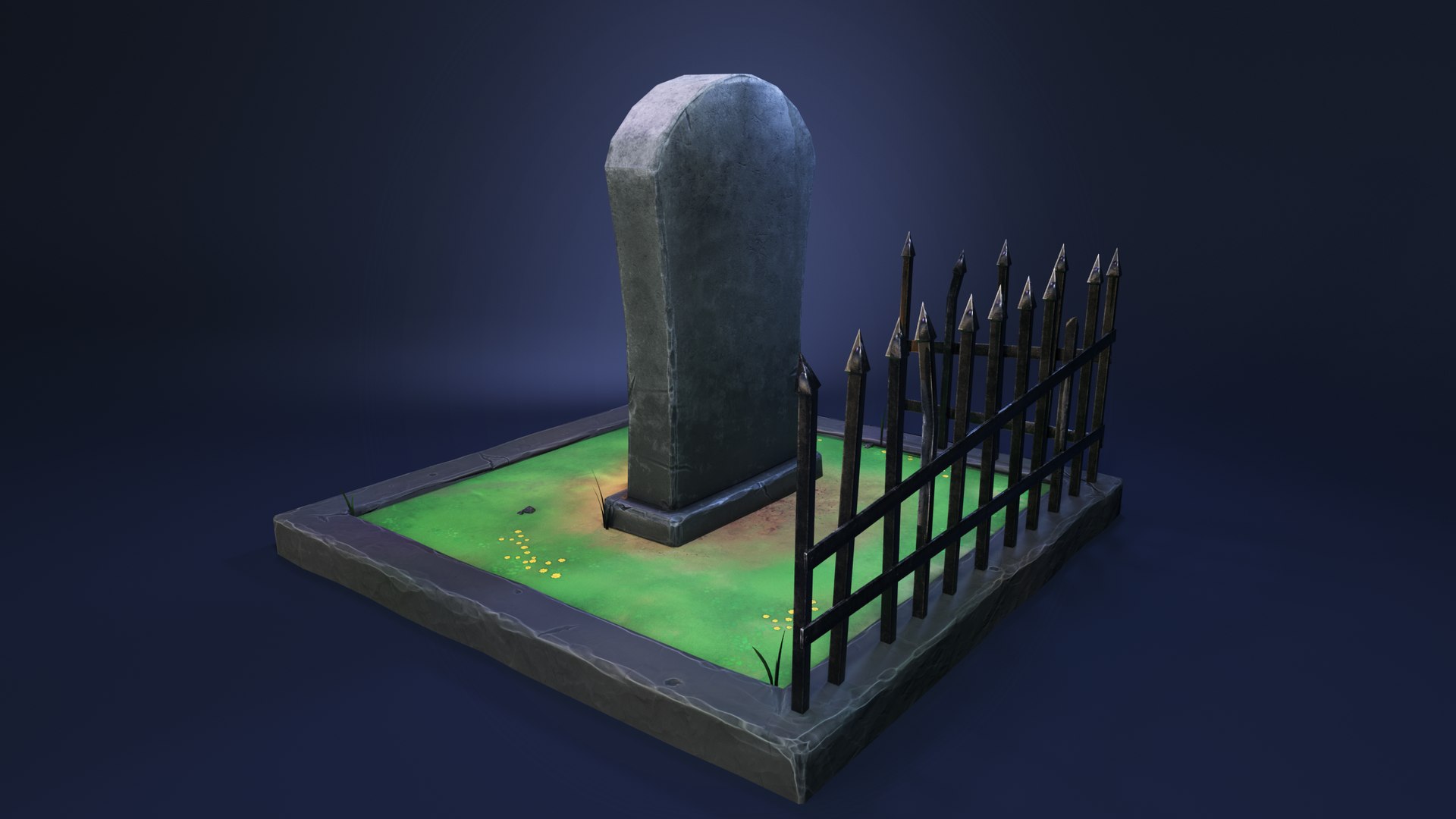 Stylized Gravestone Arch Grave 3D Model - TurboSquid 1576289