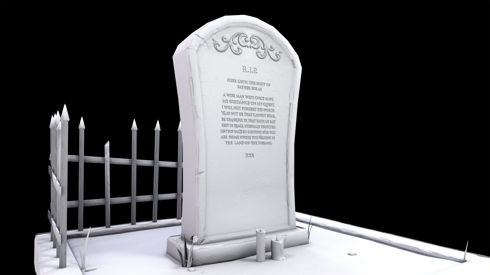 Stylized Gravestone Arch Grave 3D Model - TurboSquid 1576289