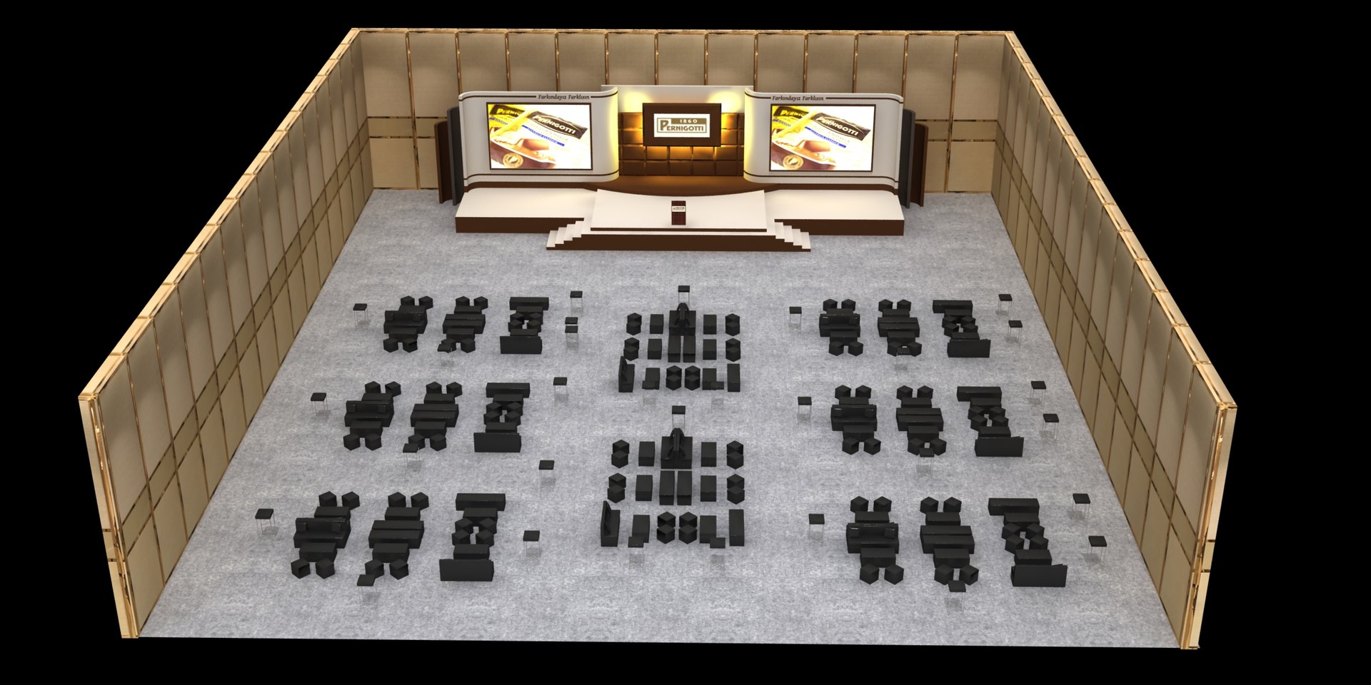 Stage Seating Arrangement 3D - TurboSquid 1551589