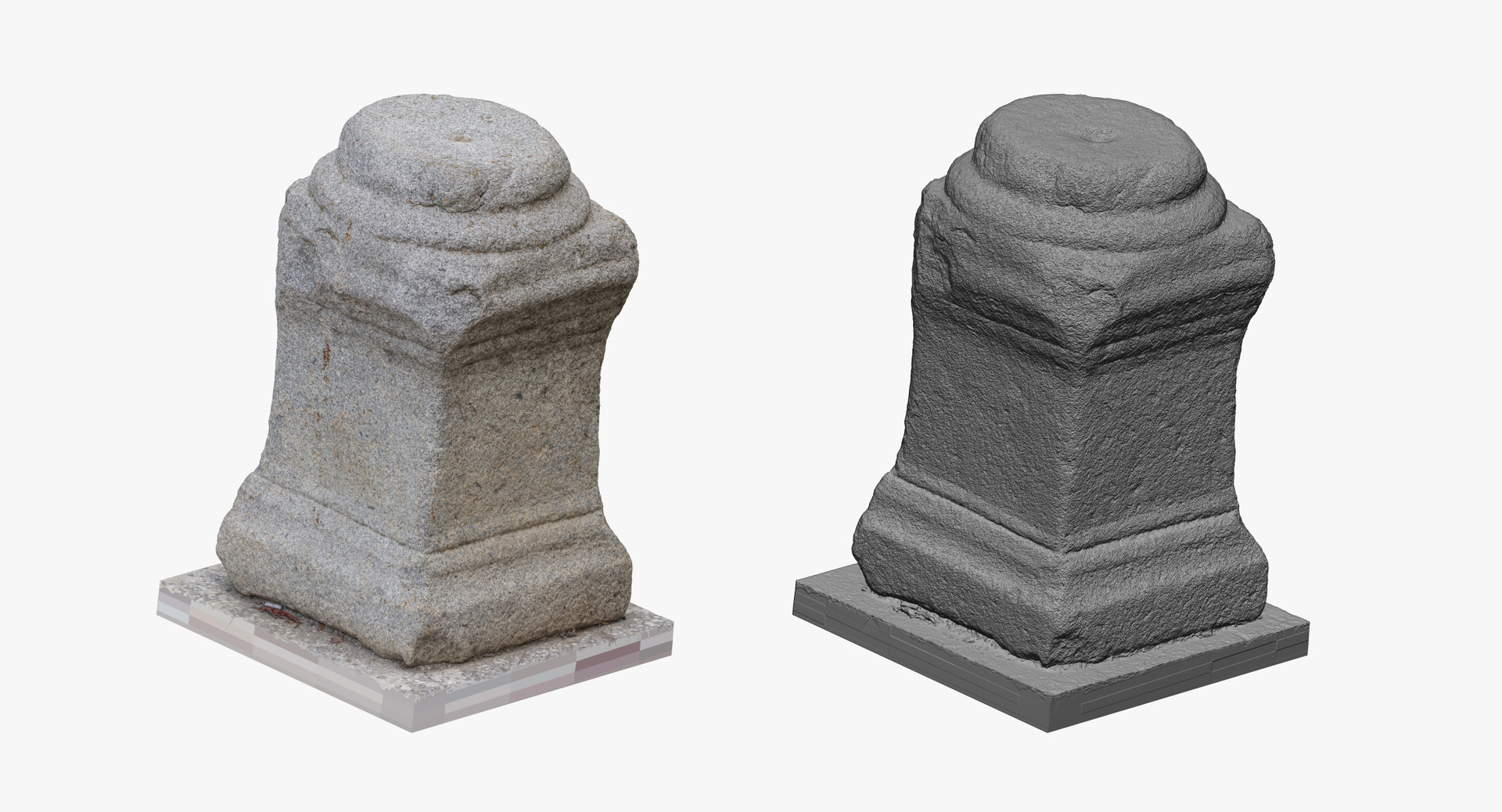 3D medieval stone column piece - TurboSquid 1538956