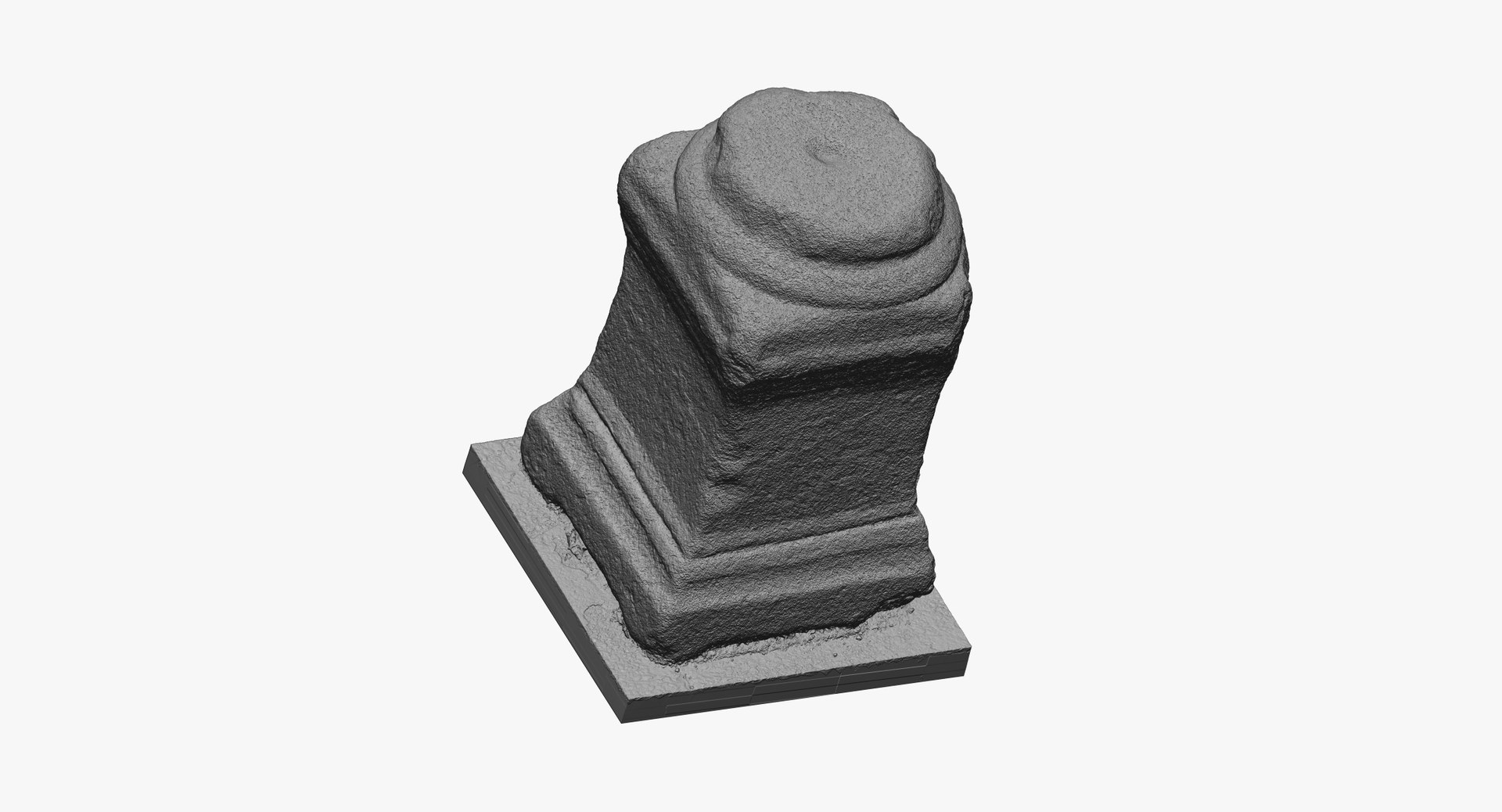 3D Medieval Stone Column Piece - TurboSquid 1538956