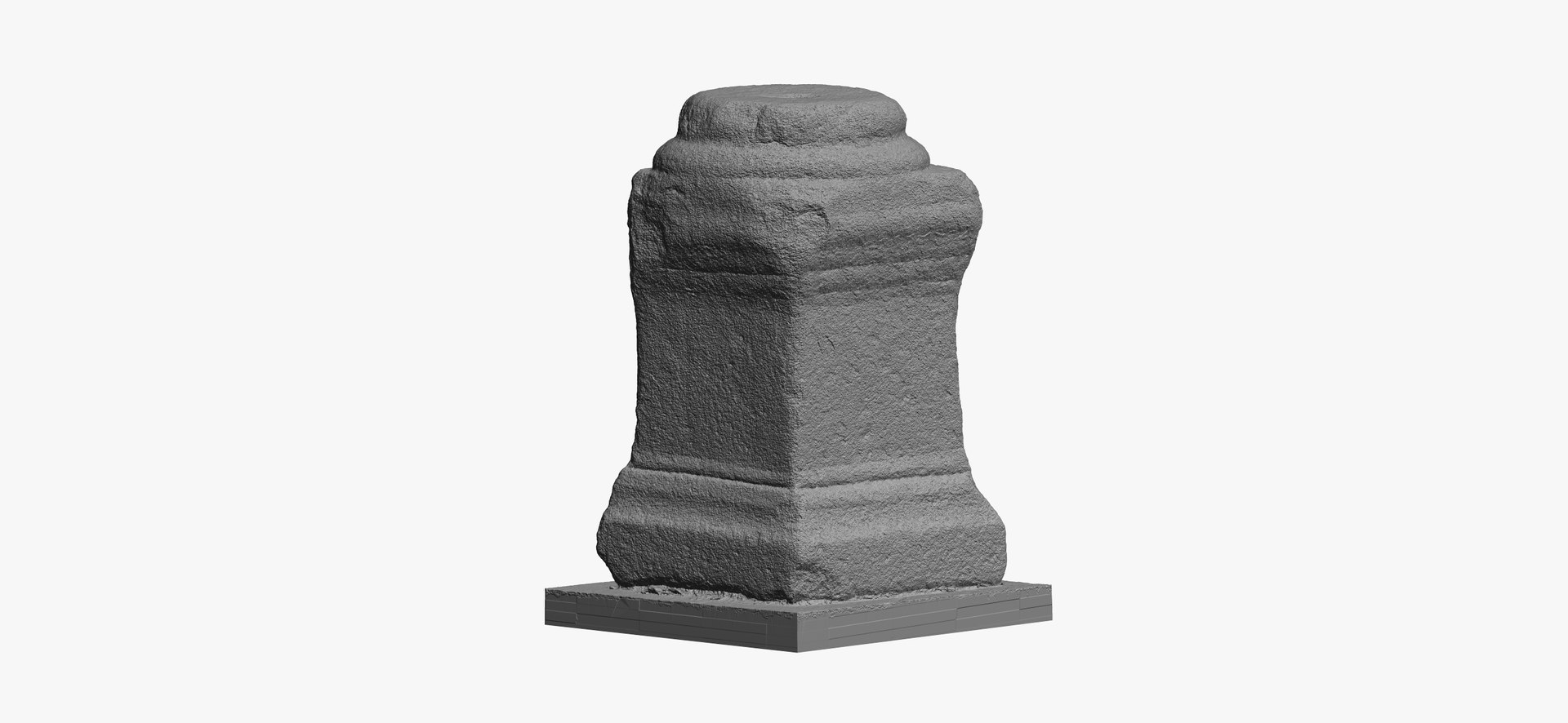 3D Medieval Stone Column Piece - TurboSquid 1538956
