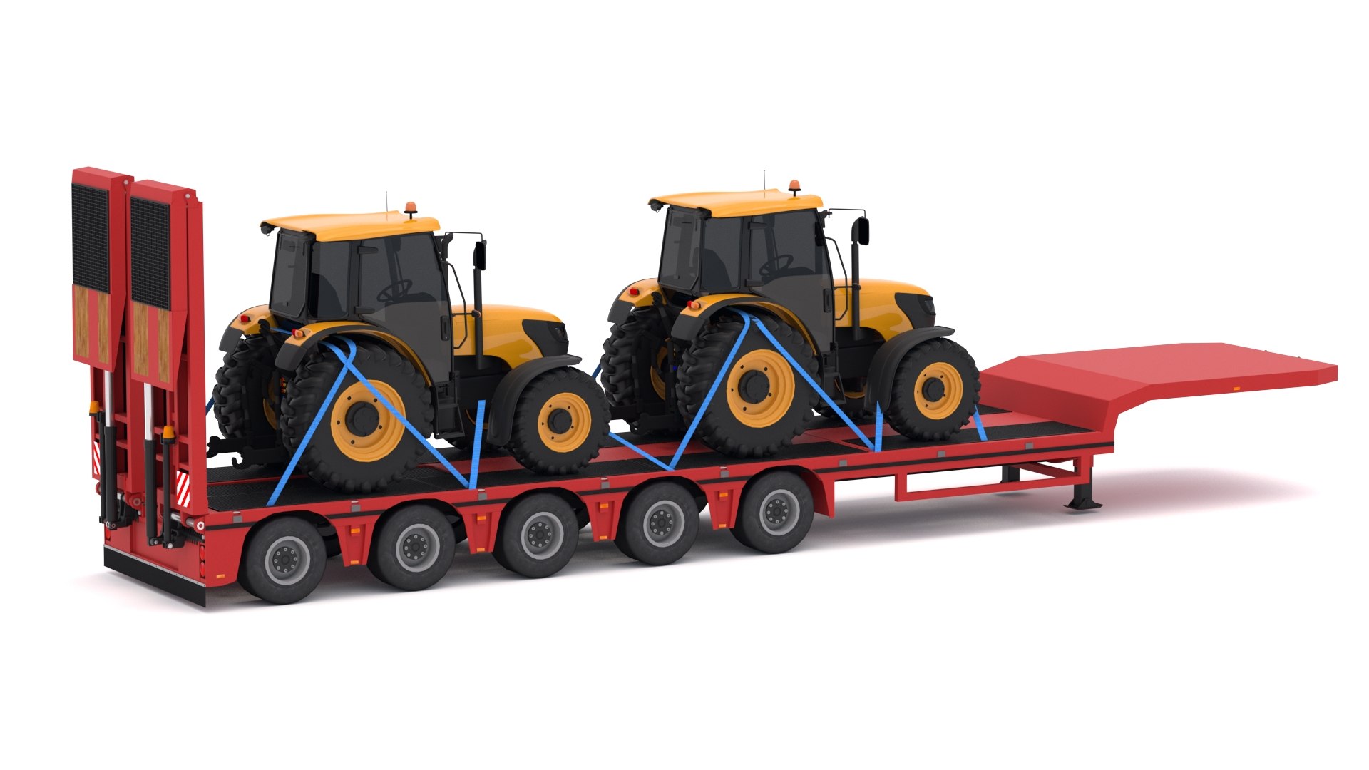 Tractors Trailer 3D Model - TurboSquid 1624792