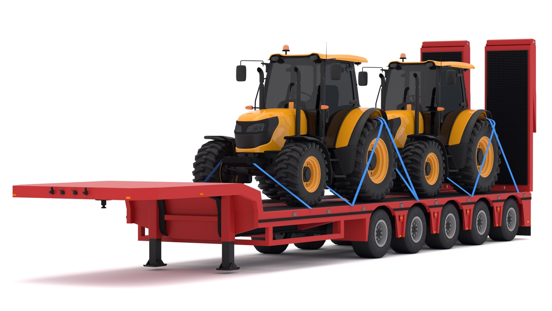 Tractors Trailer 3D Model - TurboSquid 1624792
