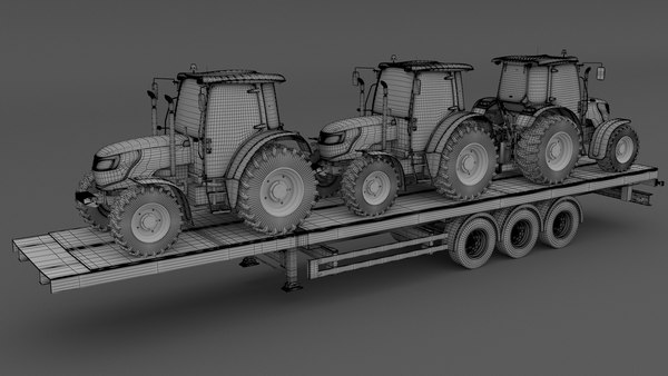 Tractors trailer 3D model - TurboSquid 1624792