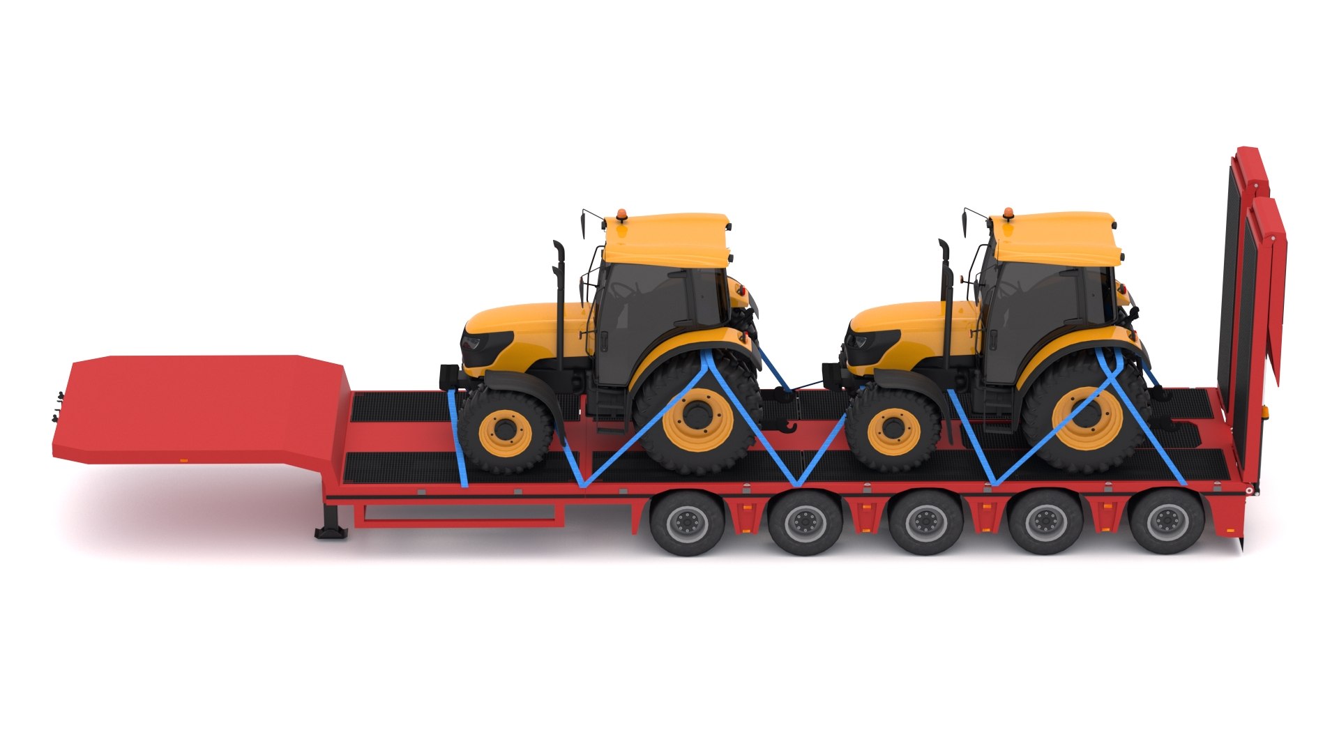 Tractors Trailer 3D Model - TurboSquid 1624792