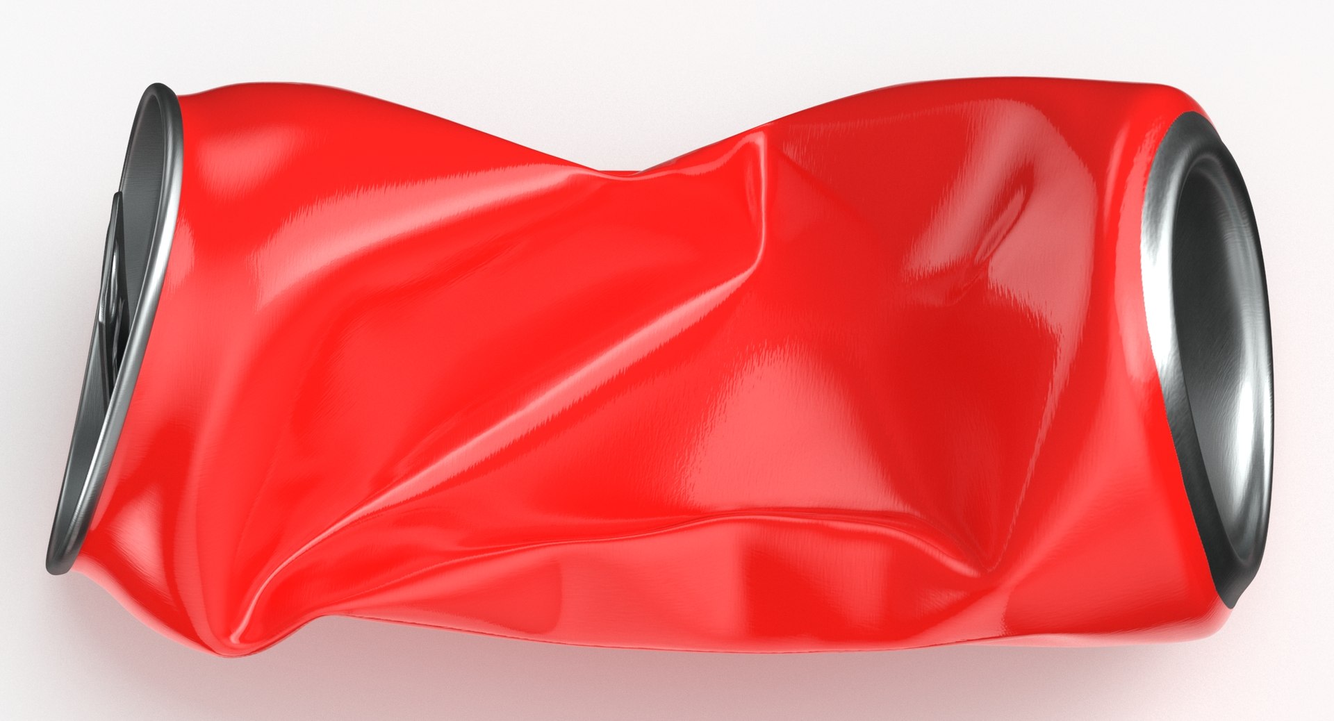 3D Model Aluminum Can Red And Blue Dented - TurboSquid 1869700
