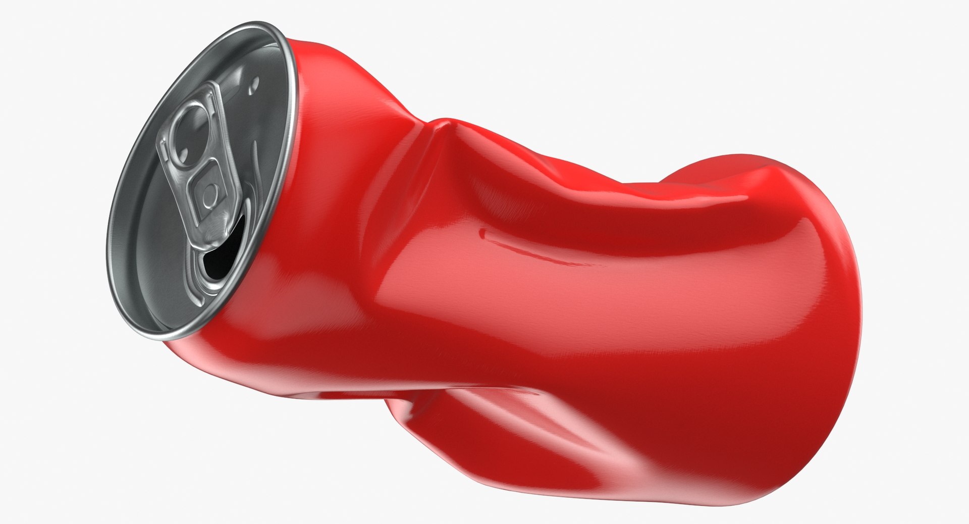 3D Model Aluminum Can Red And Blue Dented - TurboSquid 1869700