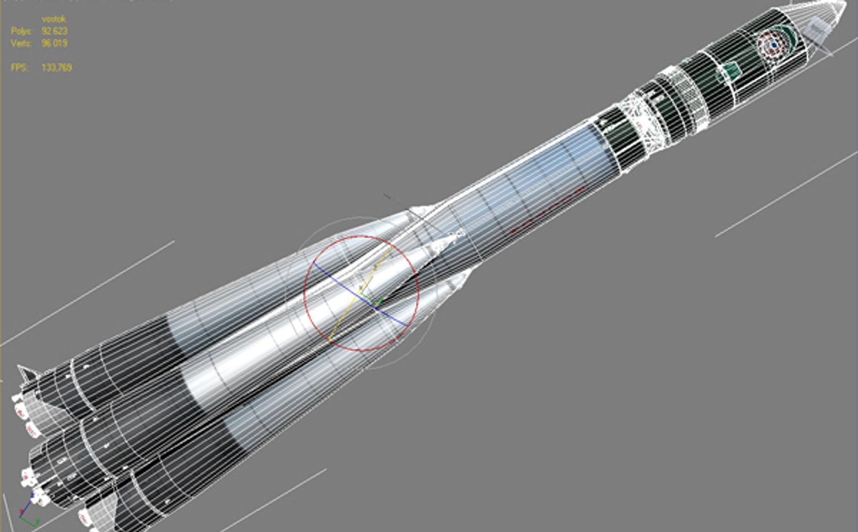 Vostok 1 Rocket Space 3d Model