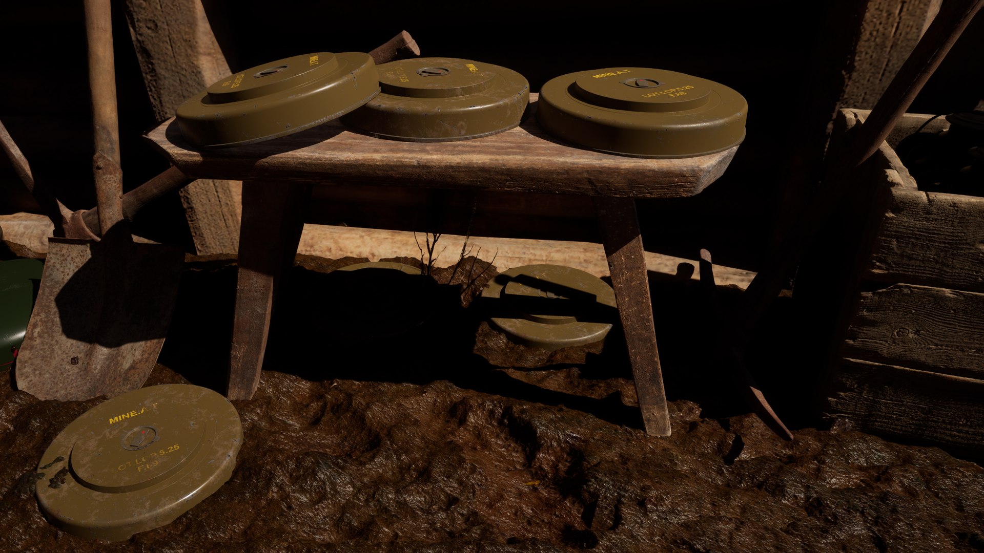 US WW2 Mine Pack Model - TurboSquid 2353059