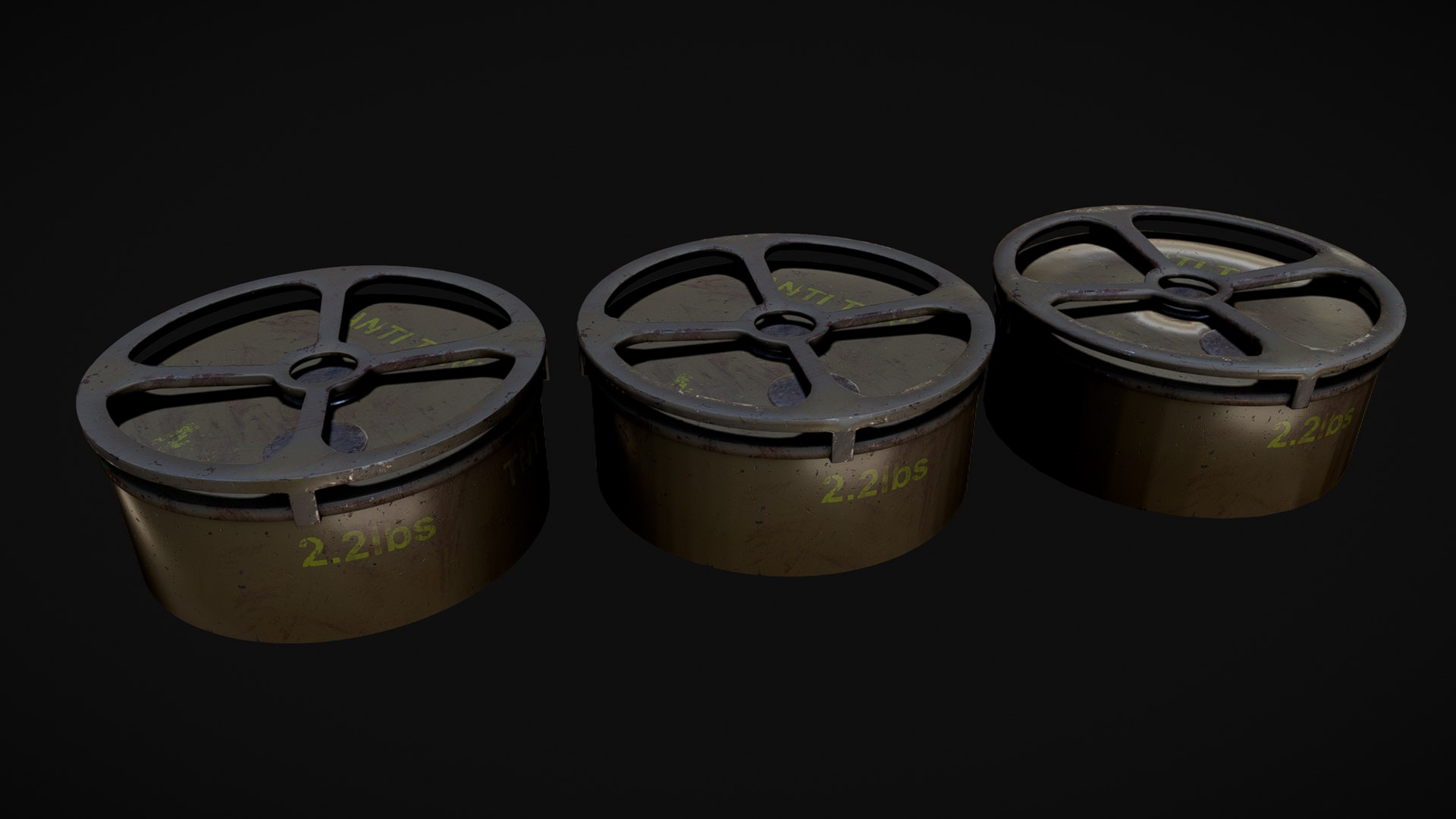 US WW2 Mine Pack Model - TurboSquid 2353059