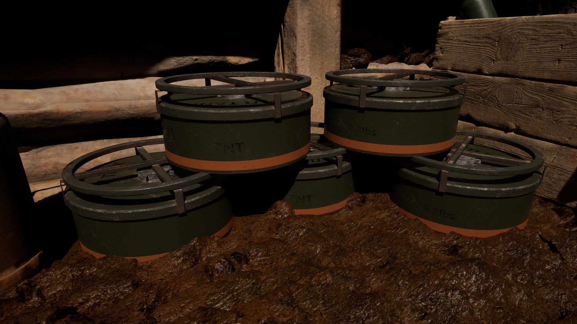 US WW2 Mine Pack Model - TurboSquid 2353059