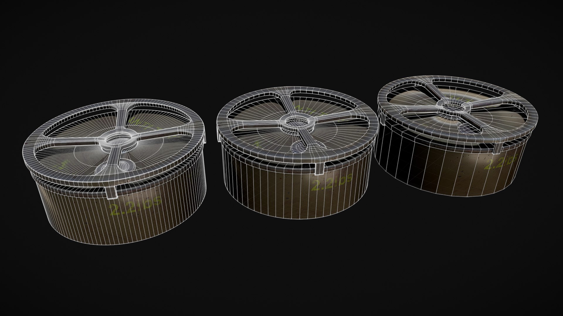 US WW2 Mine Pack Model - TurboSquid 2353059