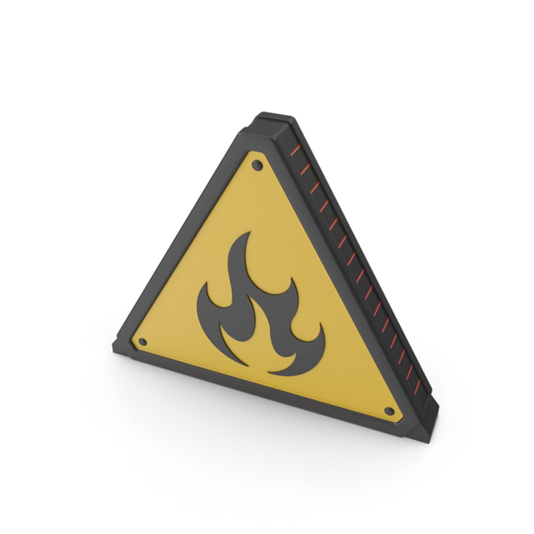 3D model Warning Sign PBR - TurboSquid 2171055