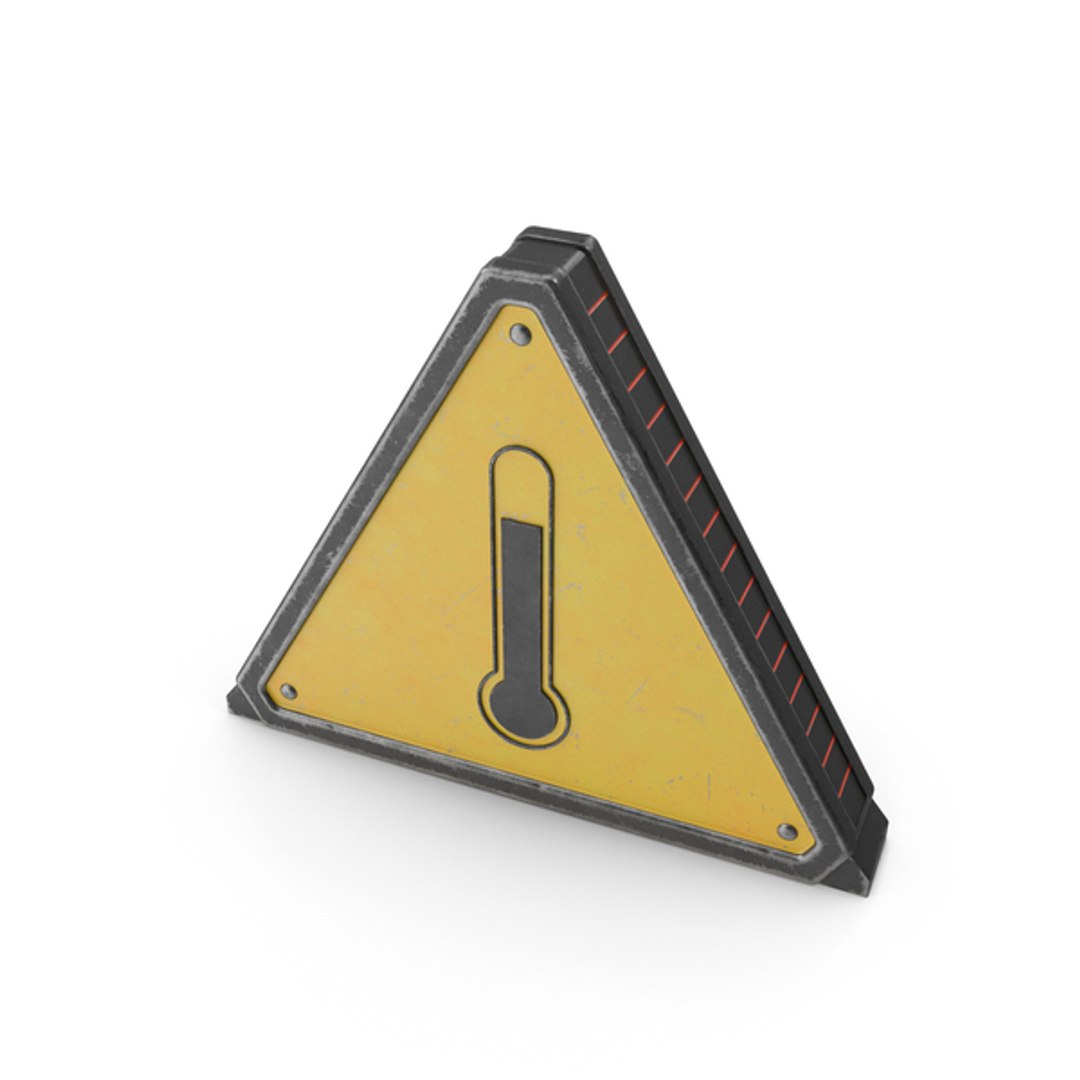 3D model Warning Sign PBR - TurboSquid 2171055