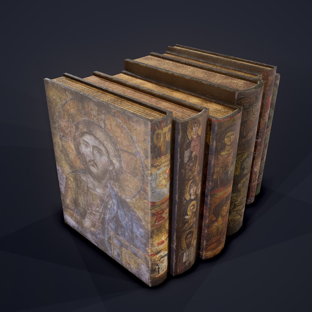 3D medieval books row 2 - TurboSquid 1504726