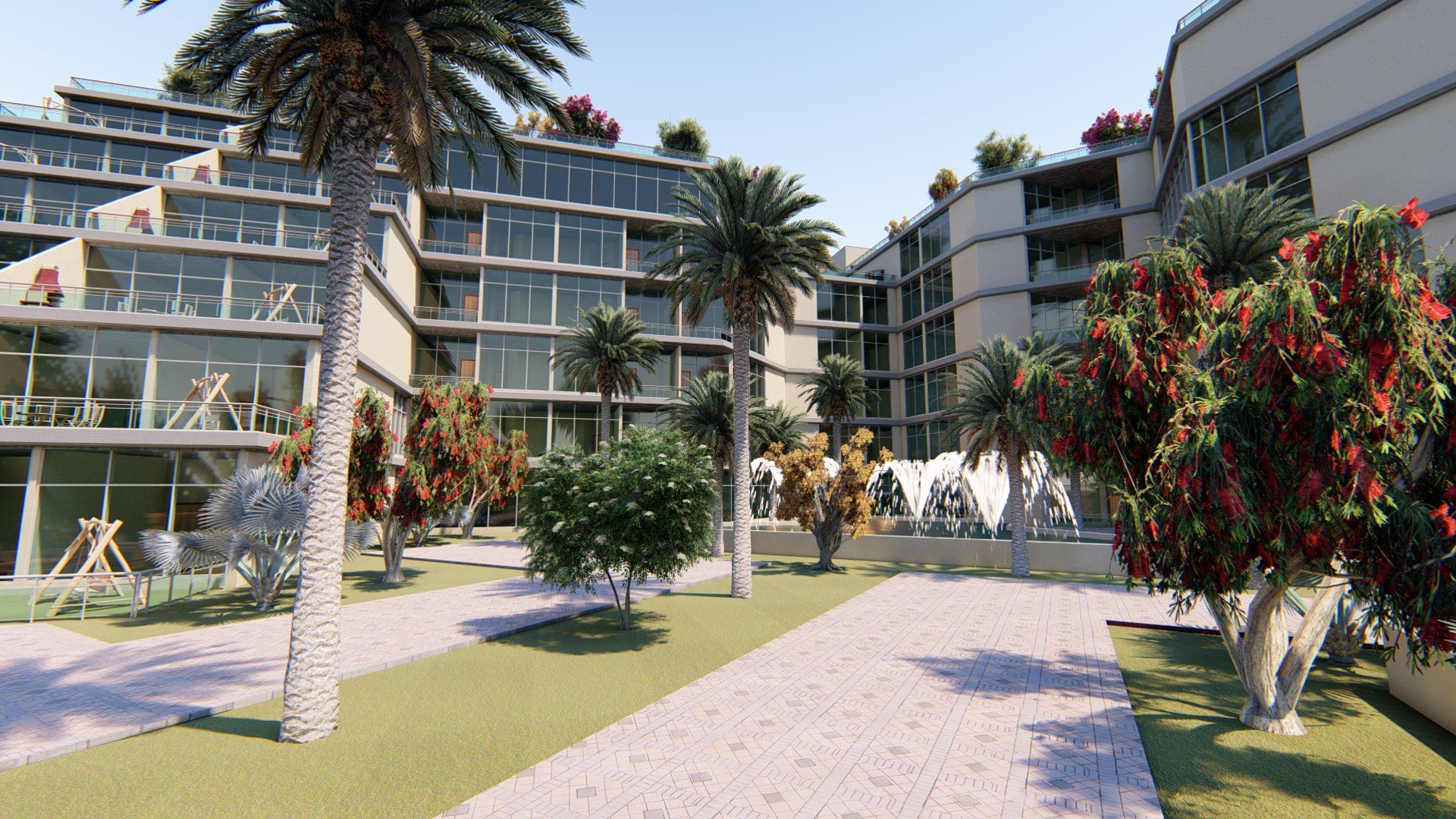 Revit Residential Complex 3D Model - TurboSquid 1468287