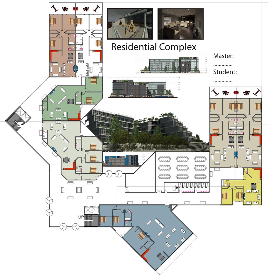 Revit Residential Complex 3D Model - TurboSquid 1468287