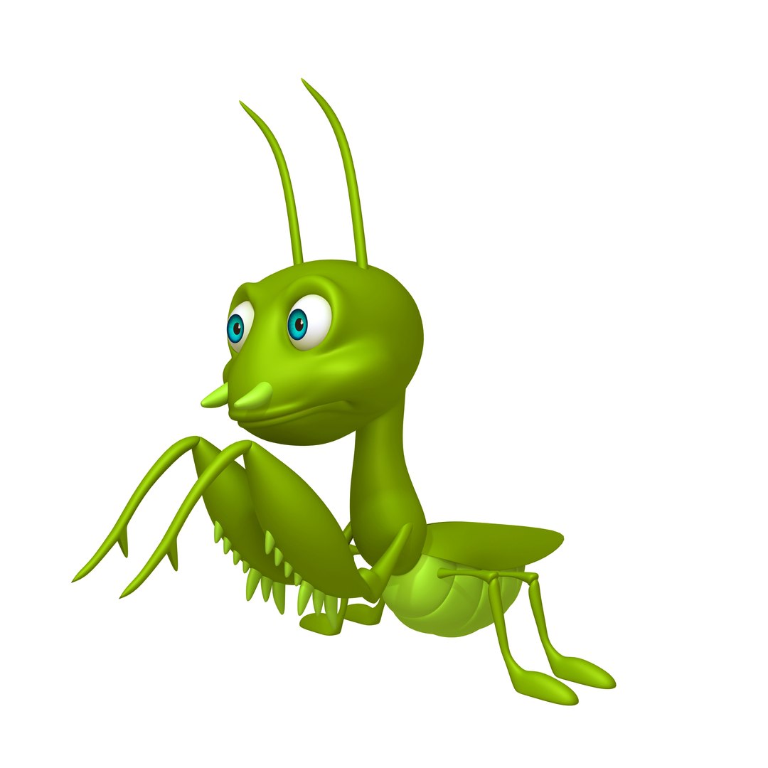 3D Model Prayer Mantis Cartoon - TurboSquid 1522882