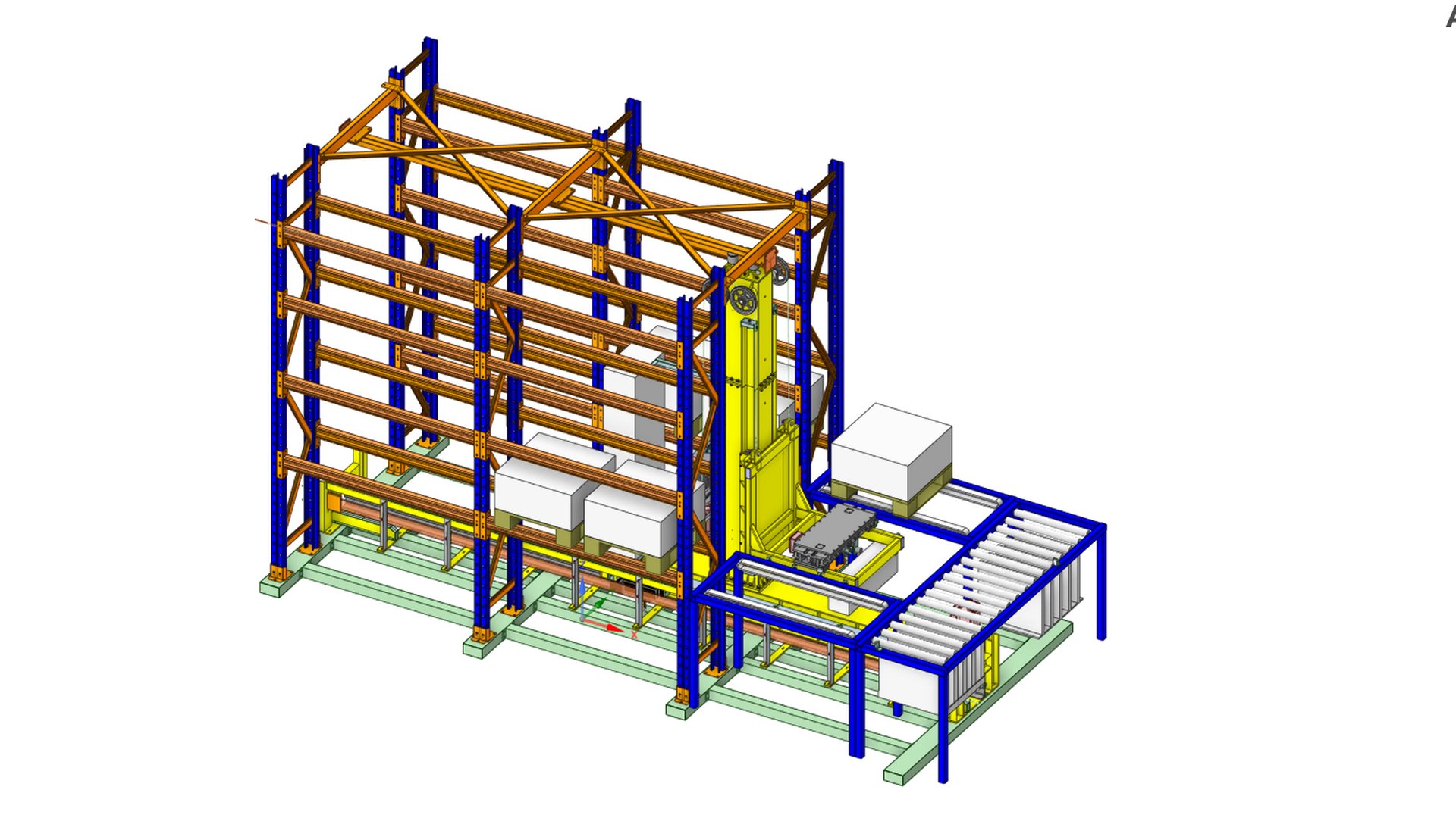 ASRS Stacker Crane Modelo 3D - TurboSquid 2087719