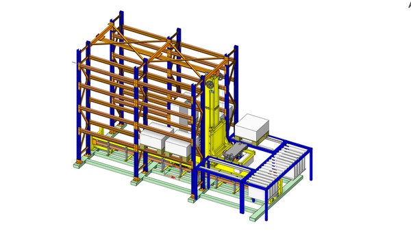 ASRS Stacker Crane Modelo 3D - TurboSquid 2087719