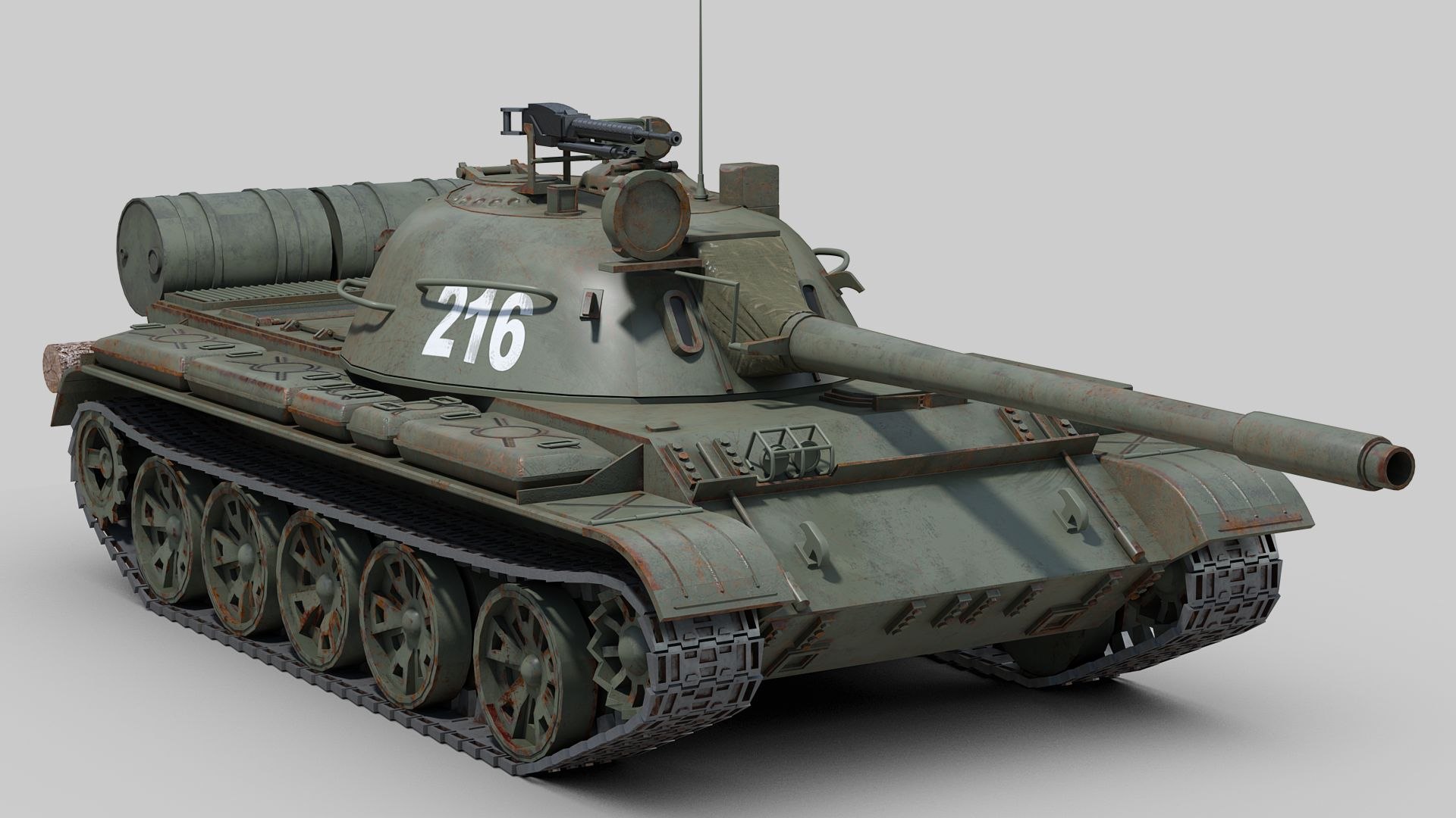 3D T 55 Russian Tank Model - TurboSquid 2138760