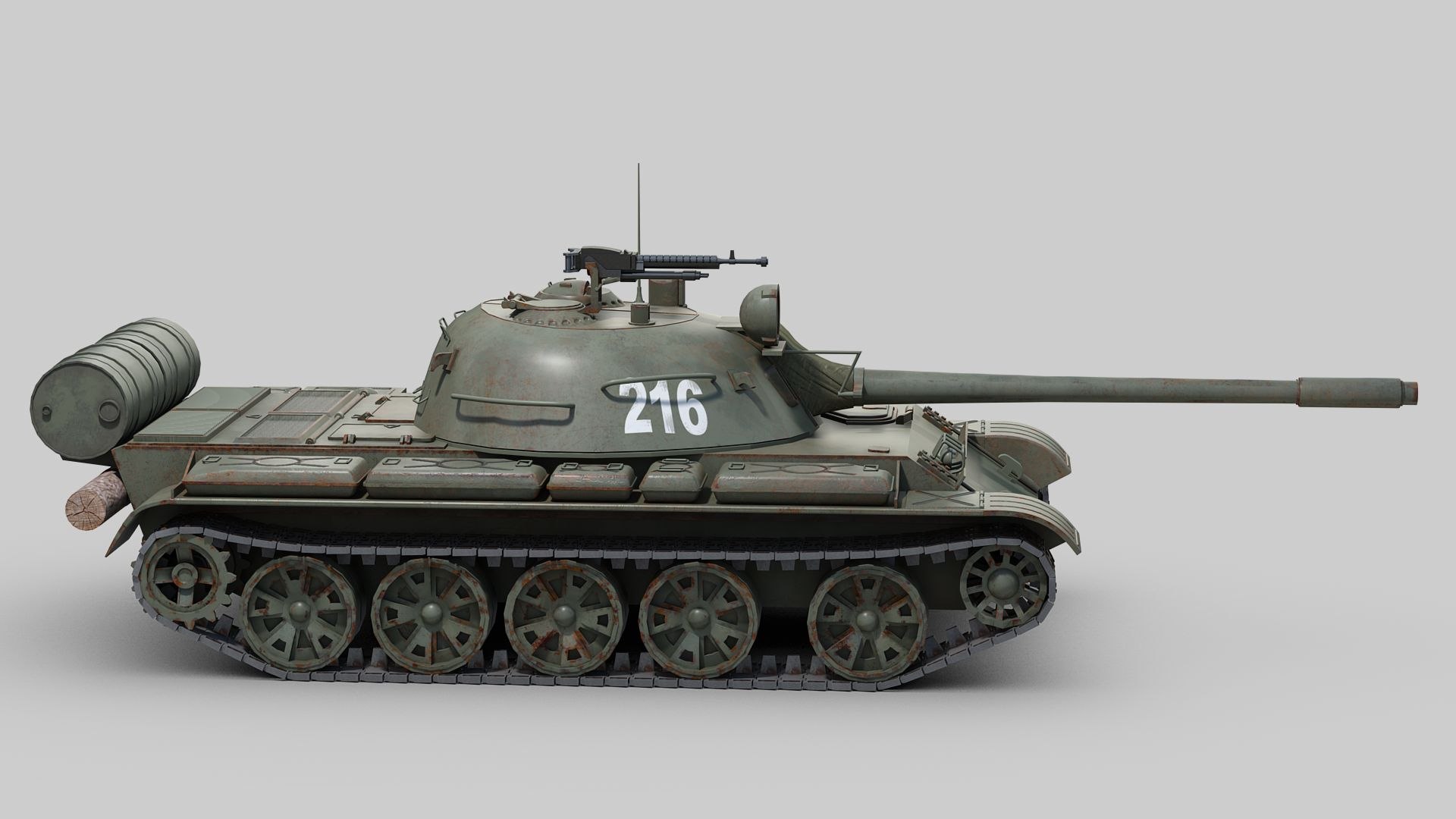 3D T 55 Russian Tank Model - TurboSquid 2138760