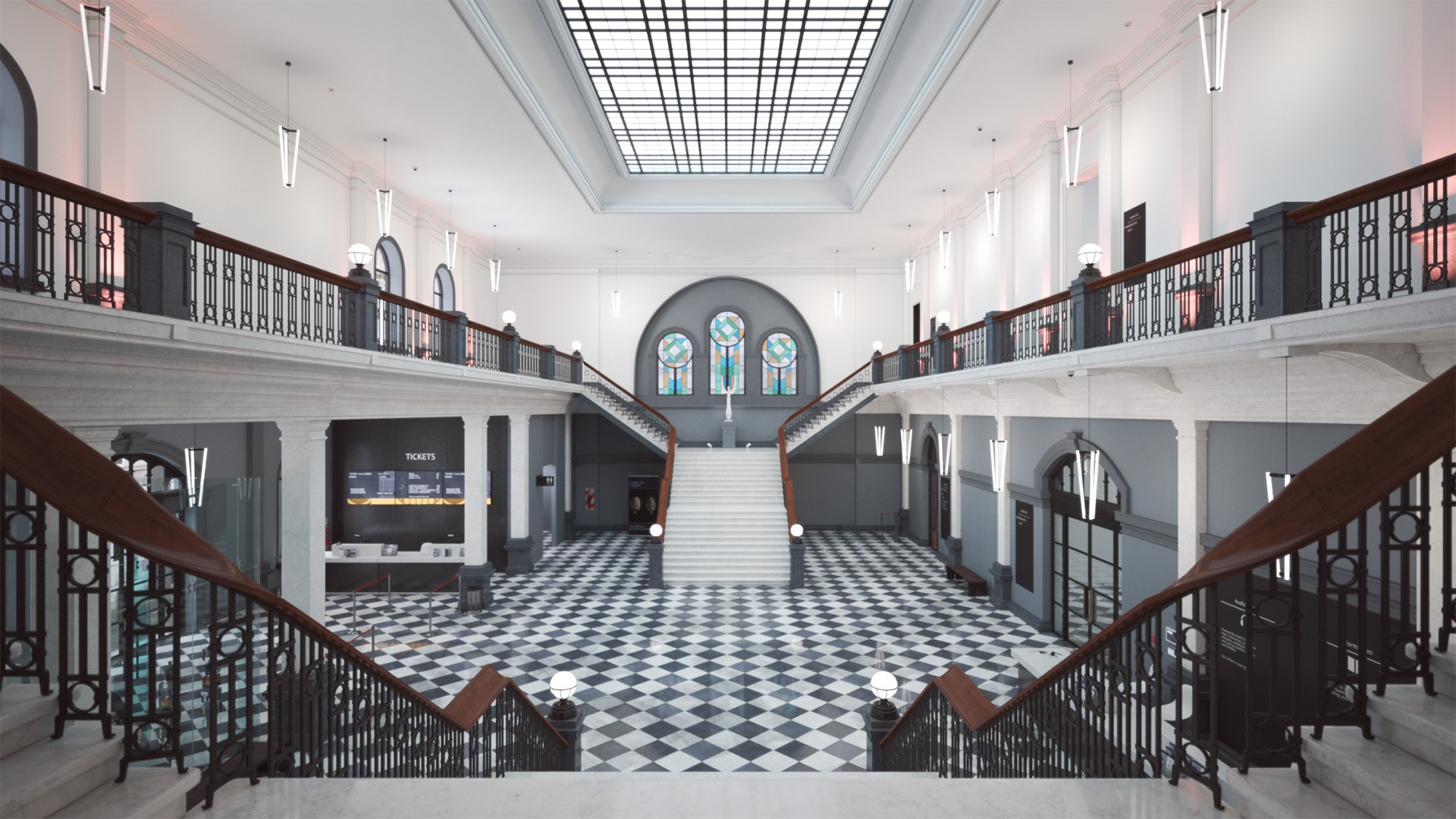 Art Gallery Lobby 3D Model - TurboSquid 1937718