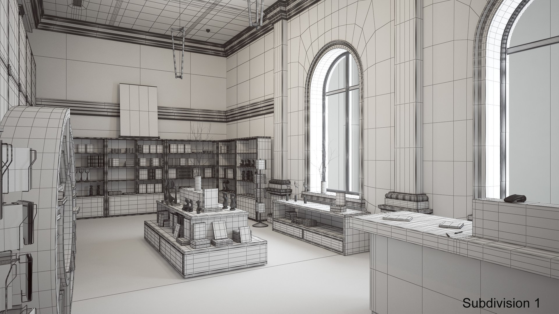 Art Gallery Lobby 3D Model - TurboSquid 1937718