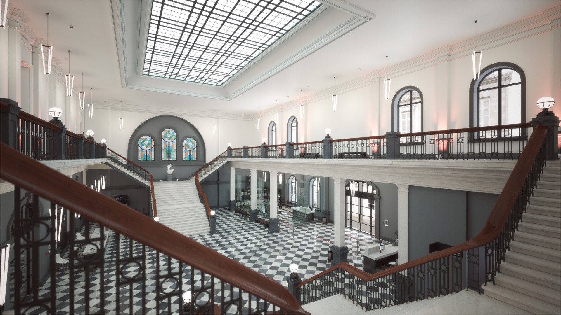 Art Gallery Lobby 3D Model - TurboSquid 1937718