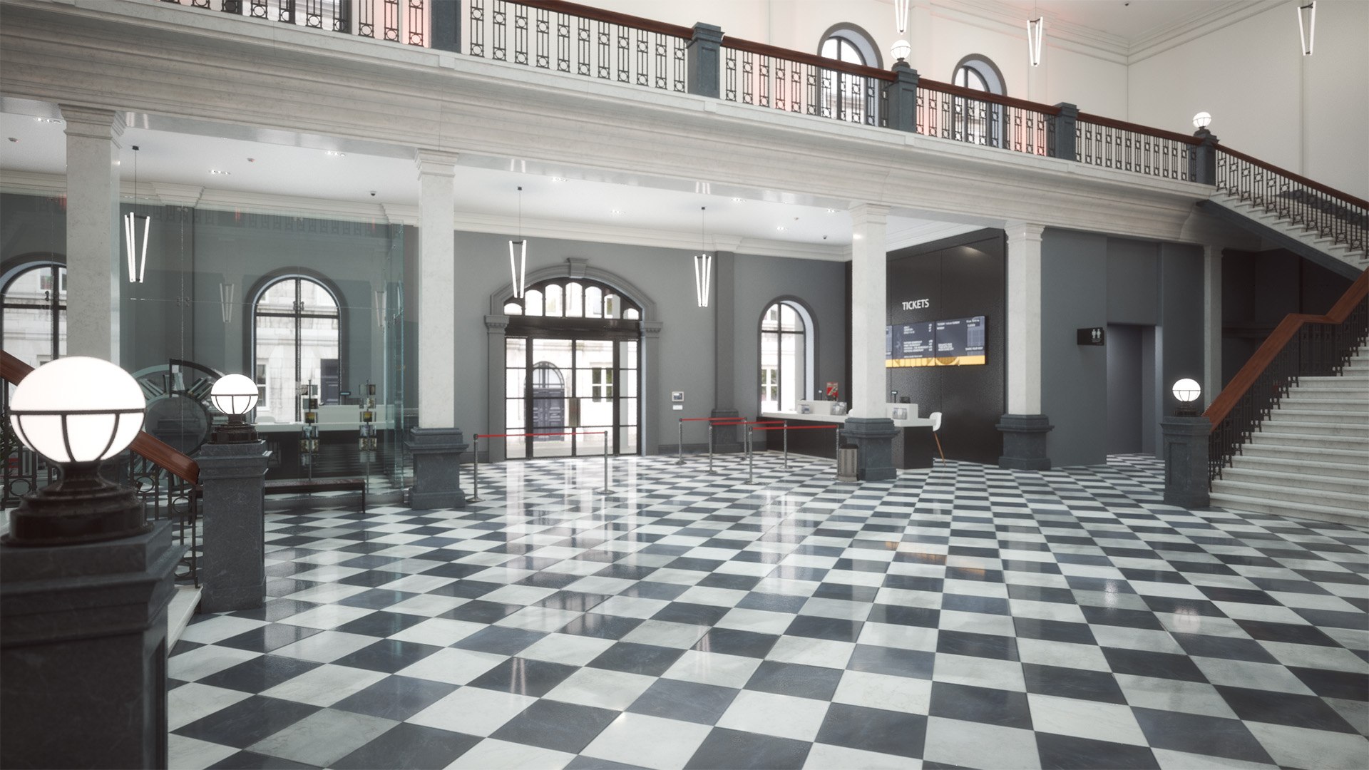 Art Gallery Lobby 3D Model - TurboSquid 1937718
