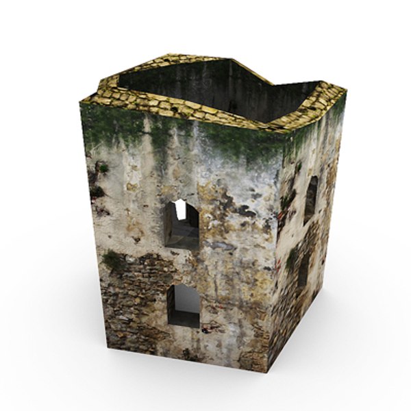 simple home ruins 3d model