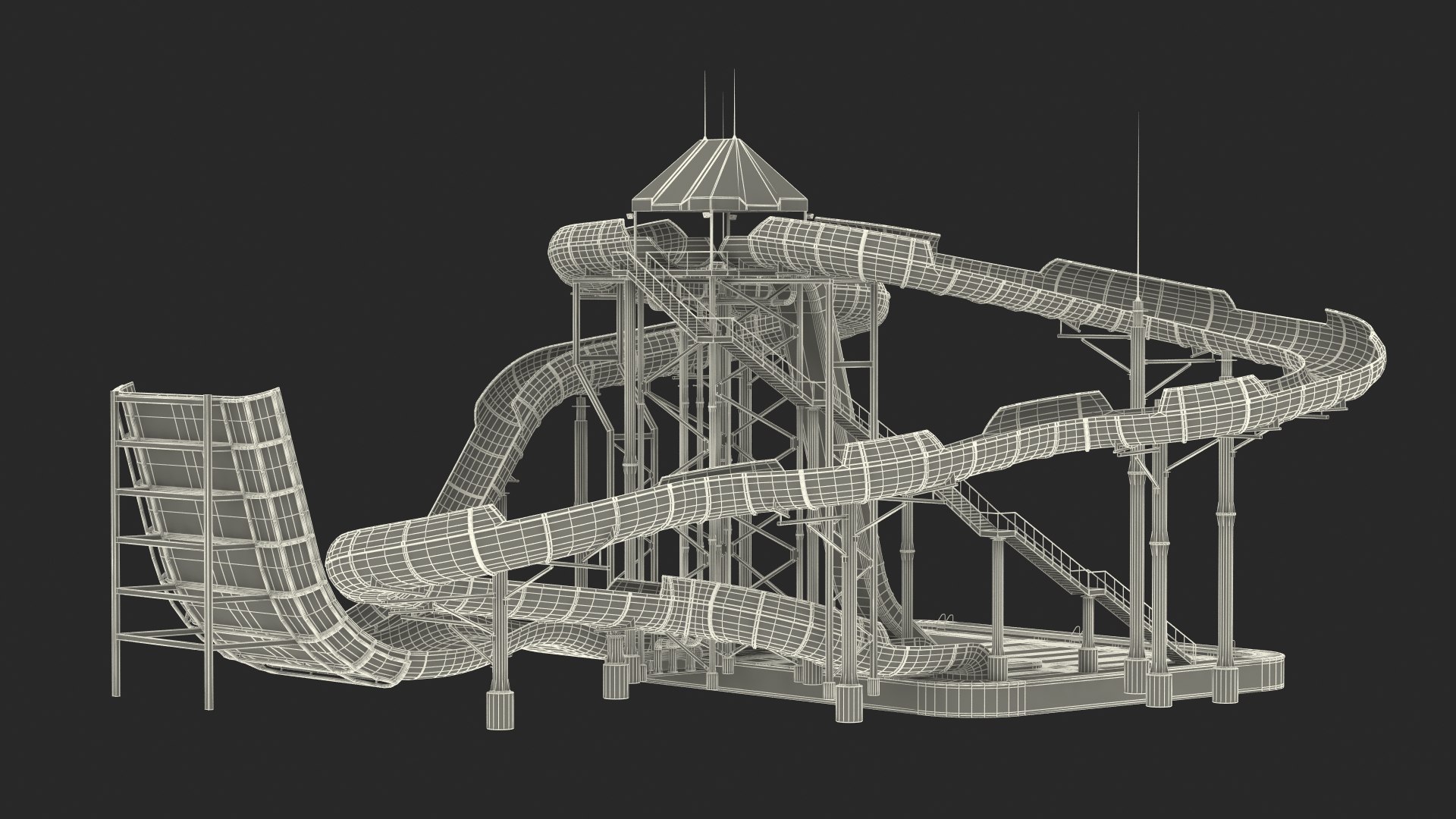 3D family raft ride waterslide - TurboSquid 1486693