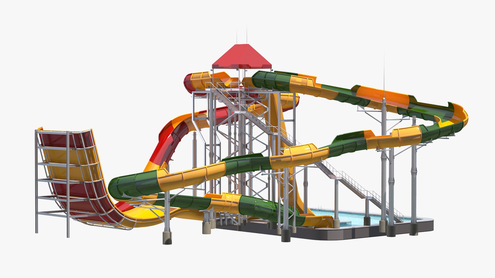 3D family raft ride waterslide - TurboSquid 1486693