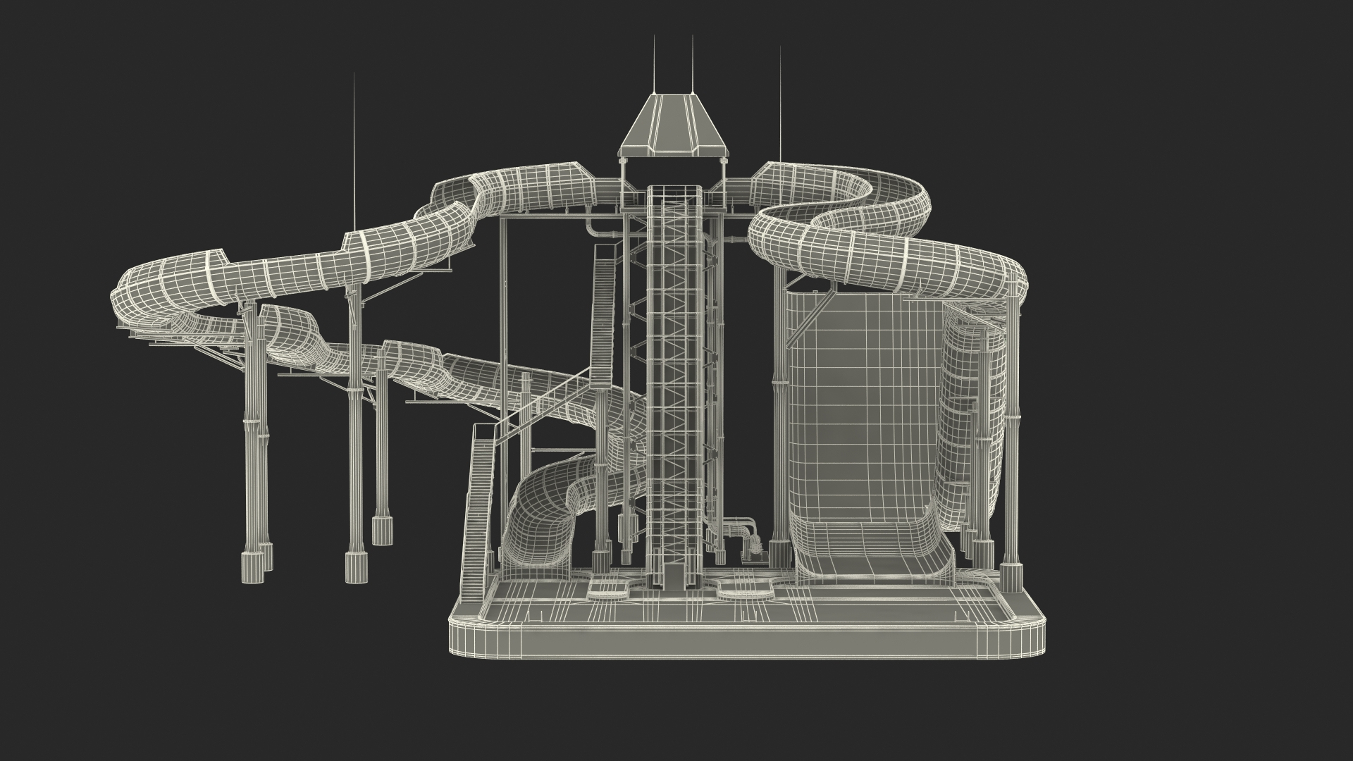 3D Family Raft Ride Waterslide - TurboSquid 1486693