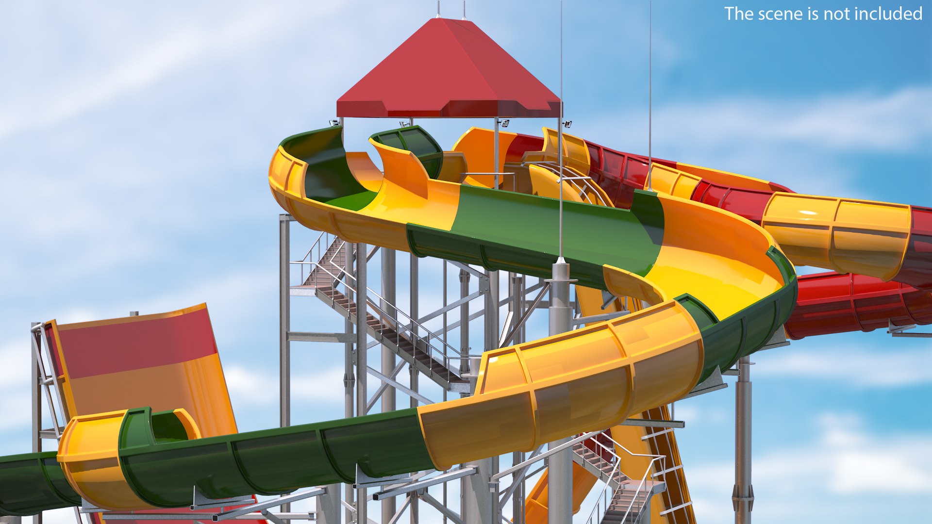 3D Family Raft Ride Waterslide - TurboSquid 1486693