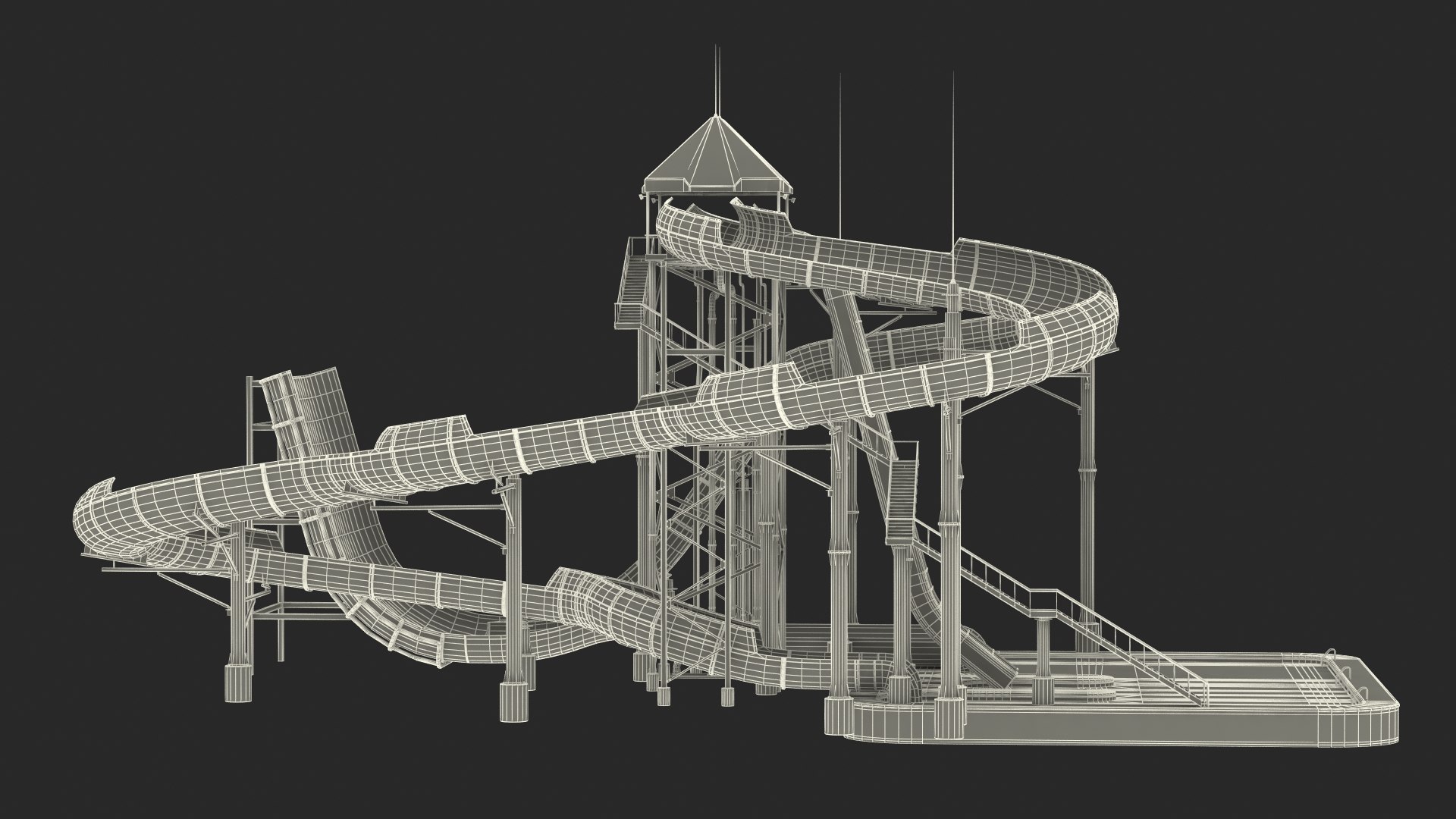 3D family raft ride waterslide - TurboSquid 1486693