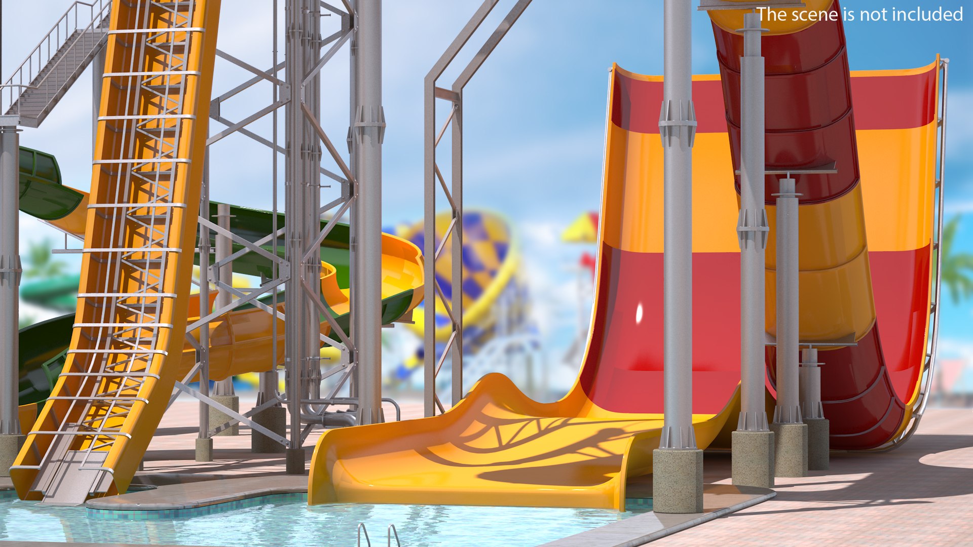 3D Family Raft Ride Waterslide - TurboSquid 1486693
